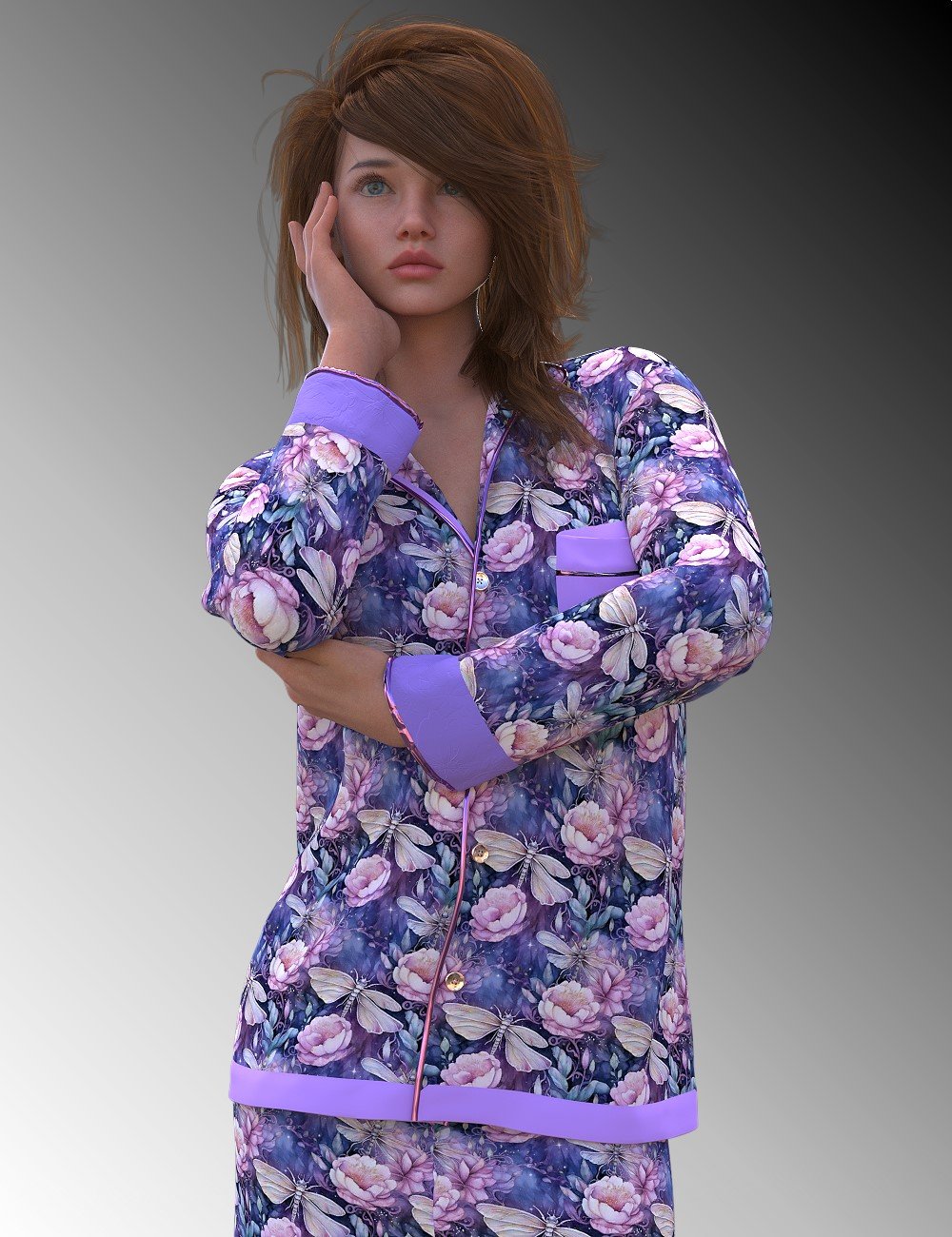 L3D Elegance Cozy Pajama Texture Add-On | Daz 3D