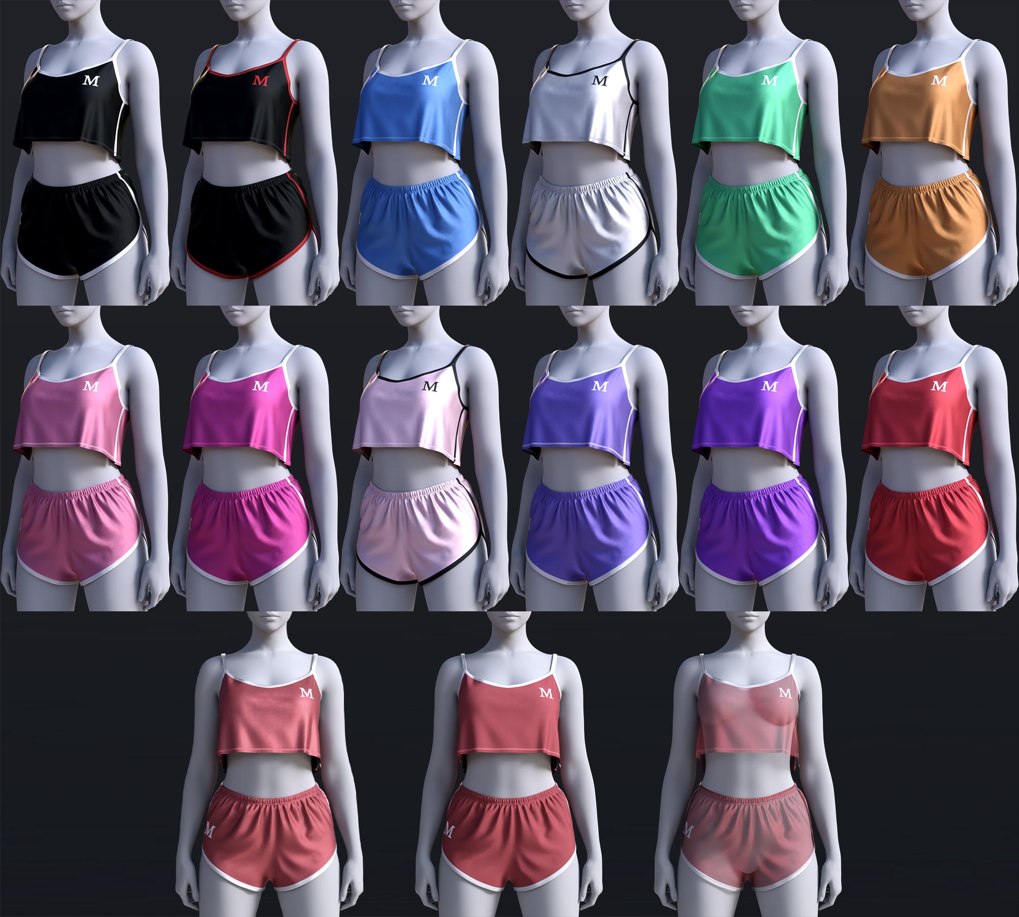 dForce BS Pajamas Set for Genesis 9 | Daz 3D