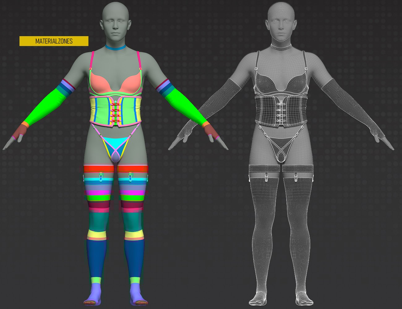 Invicta Couture Lingerie Set for Genesis 9 | Daz 3D