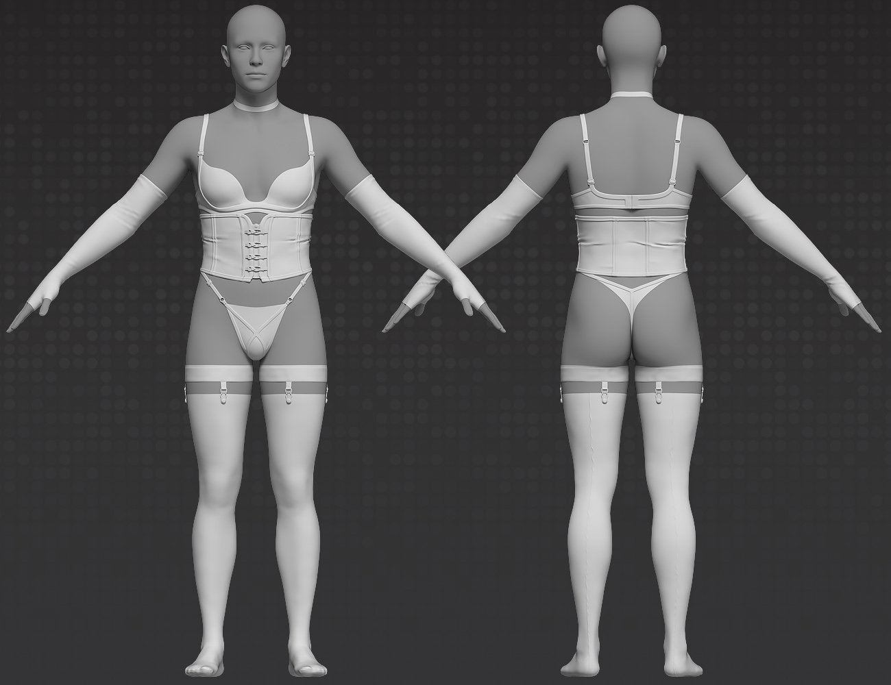 Invicta Couture Lingerie Set for Genesis 9 | Daz 3D