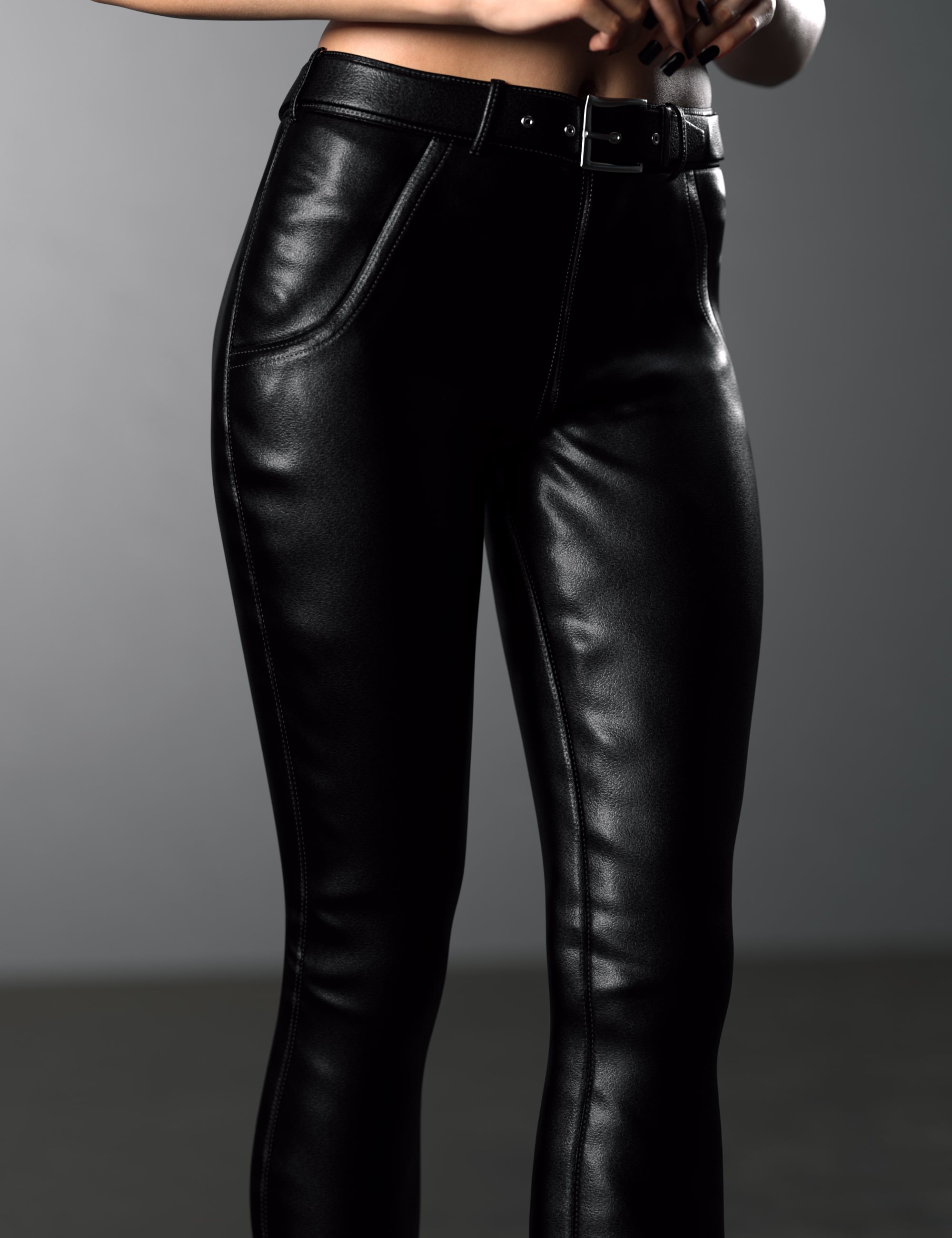 dForce Leather Pants and Top for Genesis 9 | Daz 3D