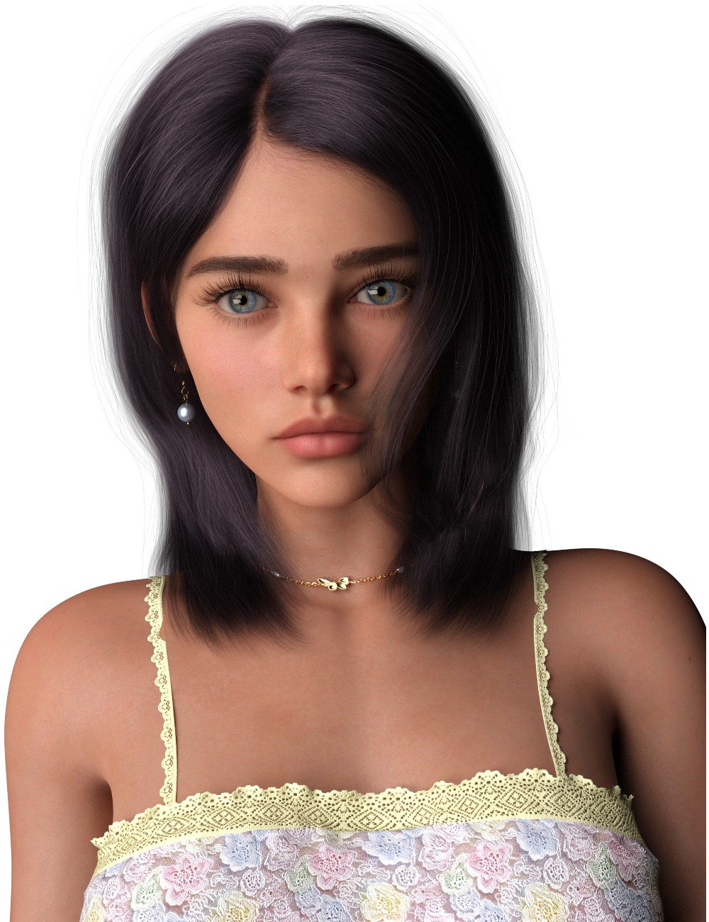 Quick Click Side Parted Bob | Daz 3D