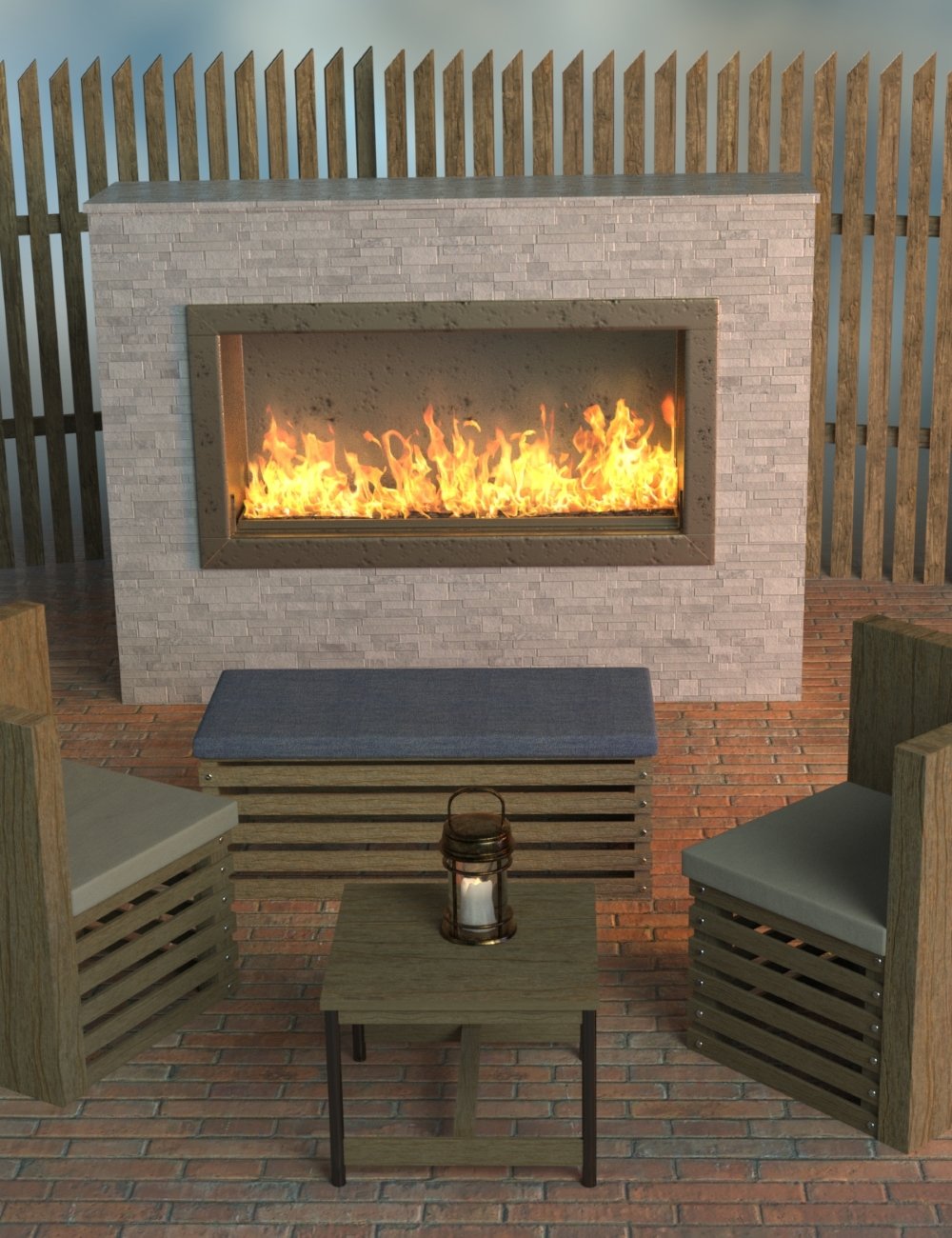 Spring Patio Vignette Prop Set | Daz 3D