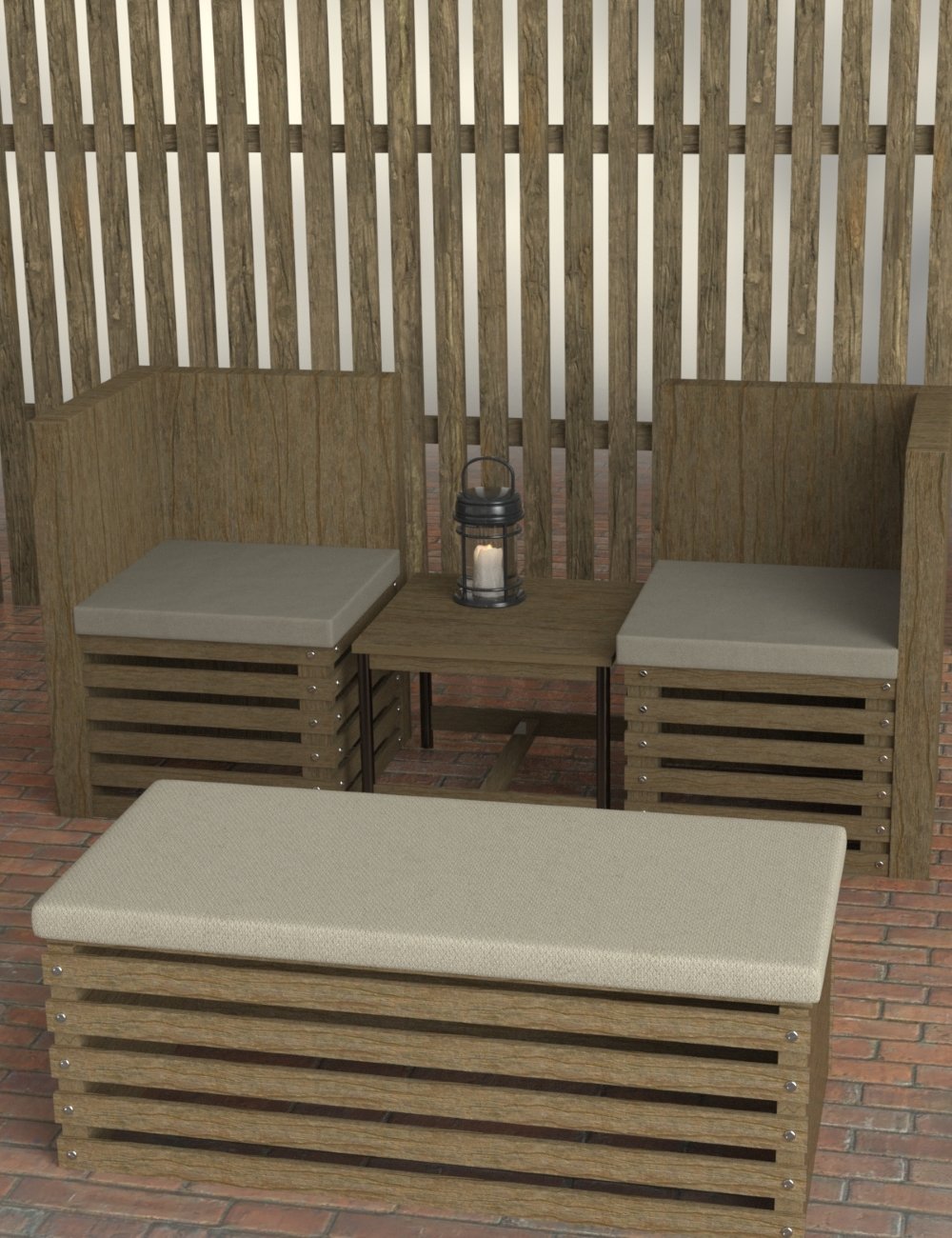 Spring Patio Vignette Prop Set | Daz 3D