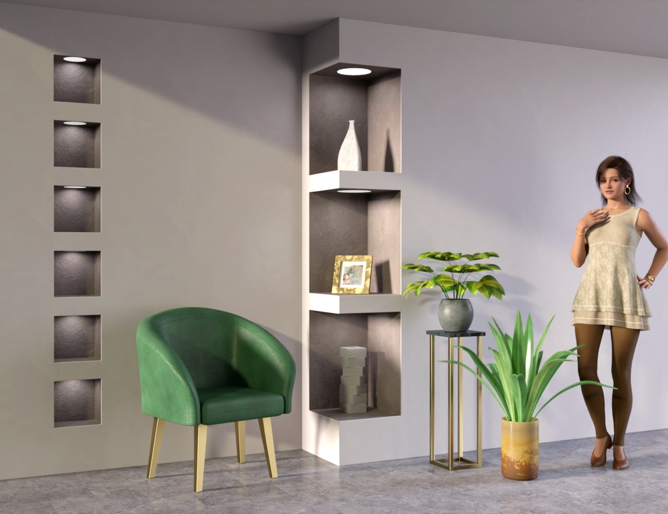 Modern Background Vignette - Iray and FilaToon | Daz 3D