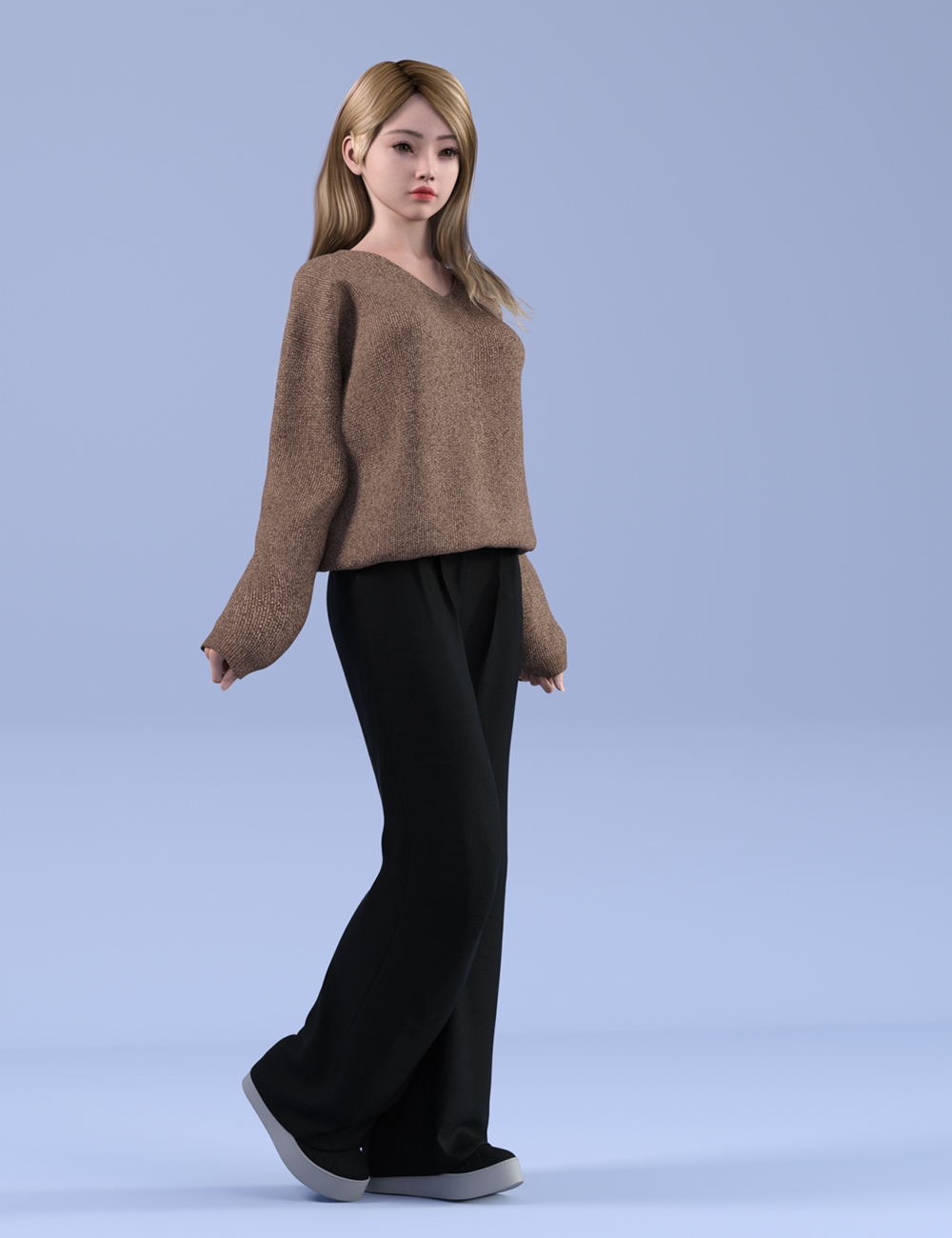 dForce HnC24 Loose Knit Sweater Outfit for Genesis 9 | Daz 3D