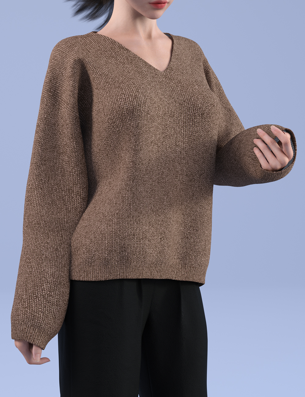 dForce HnC24 Loose Knit Sweater Outfit for Genesis 9 | Daz 3D