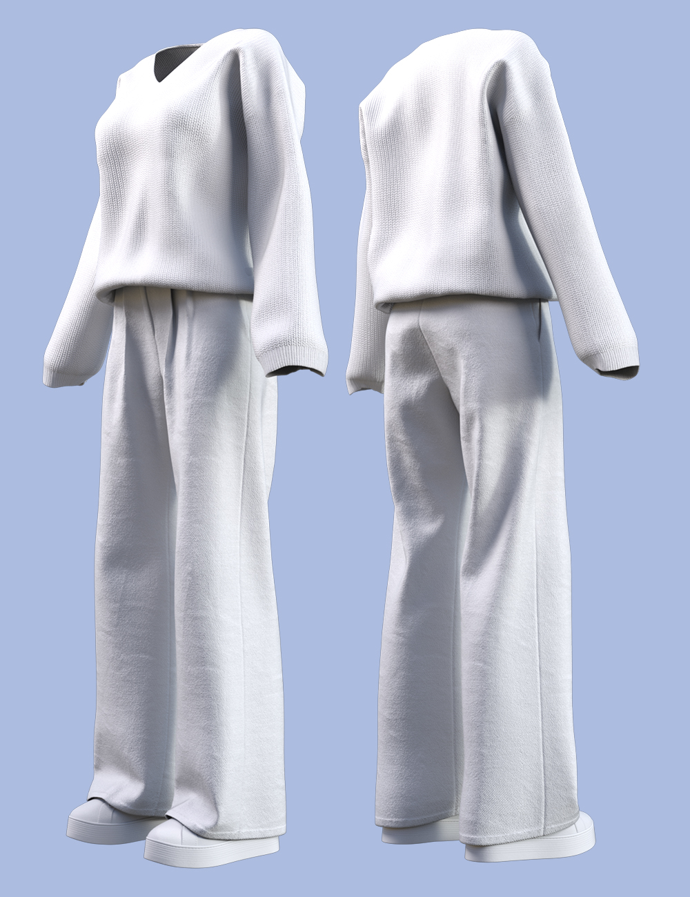 dForce HnC24 Loose Knit Sweater Outfit for Genesis 9 | Daz 3D