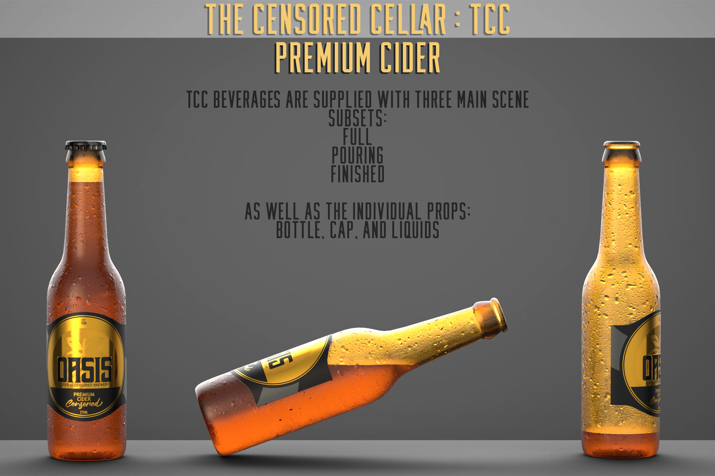 The Censored Cellar: Beverage Props and Shaders | Daz 3D