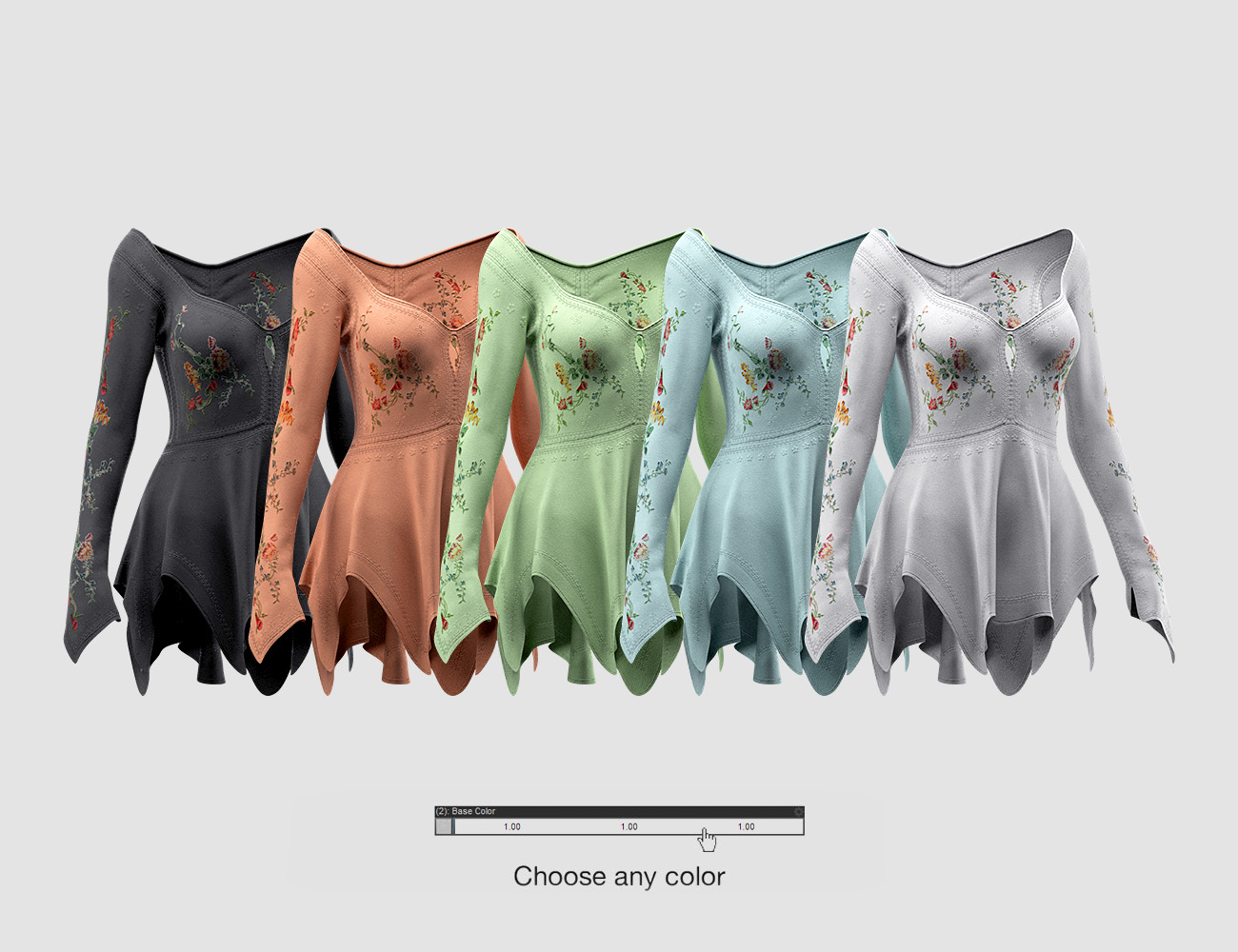 dForce Mythical Dress Textures | Daz 3D