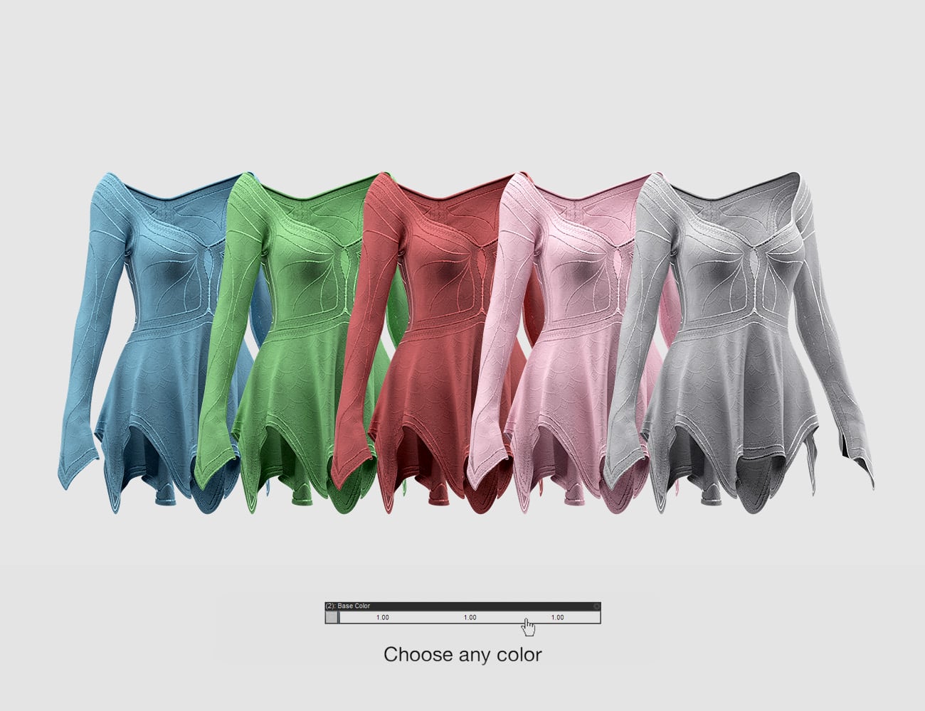 dForce Mythical Dress Textures | Daz 3D