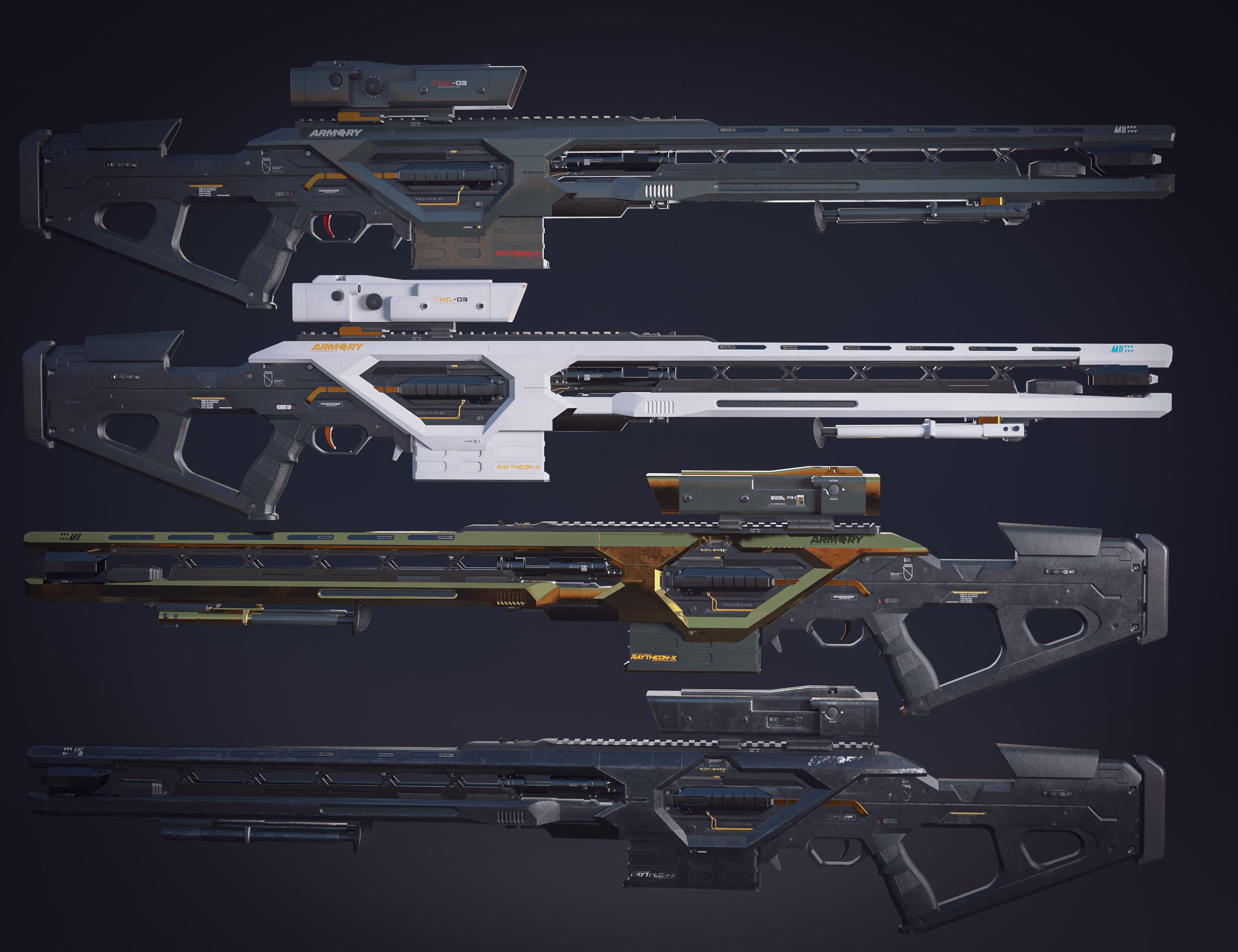 Energy Sniper Rifle and Accessories | Daz 3D