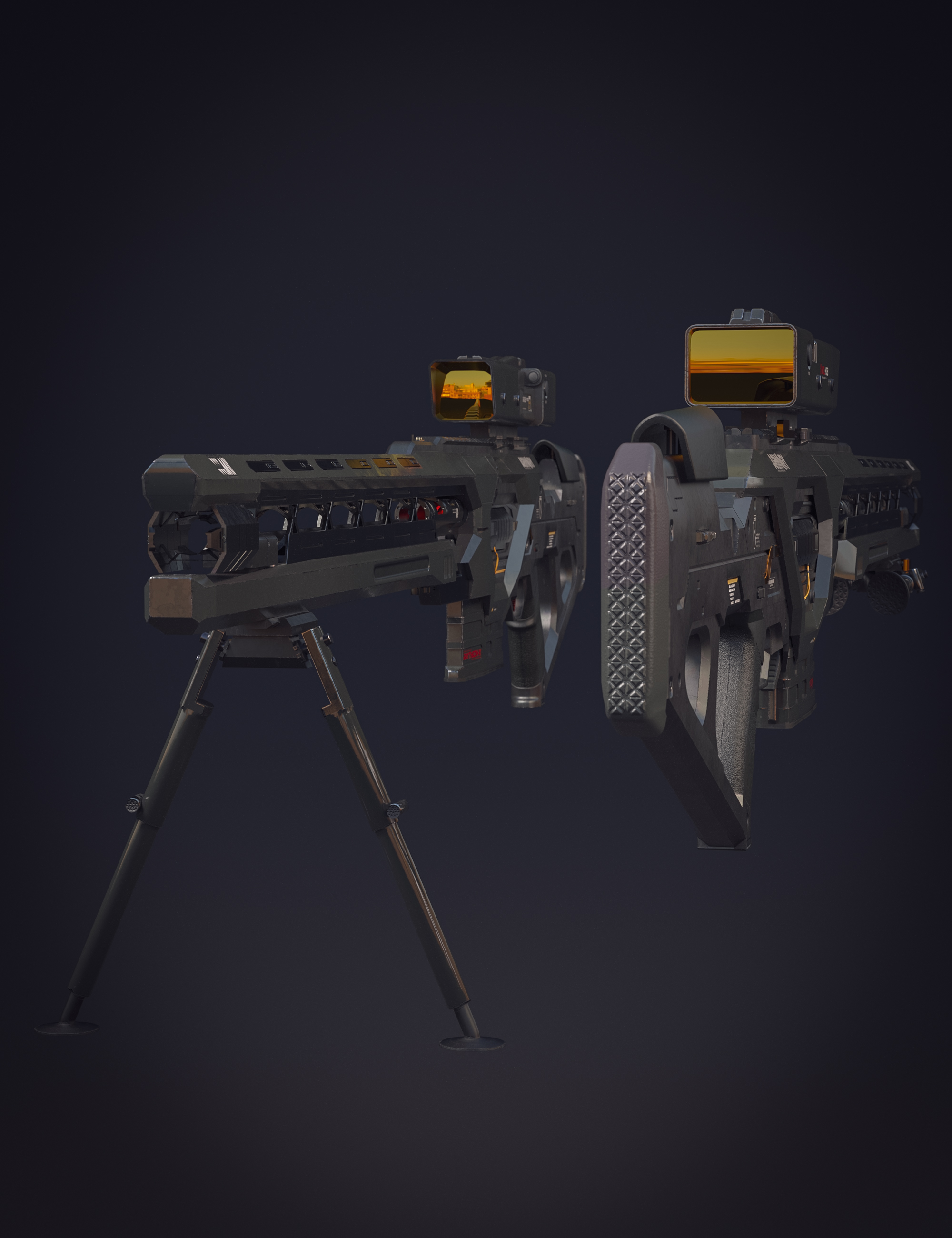 Energy Sniper Rifle and Accessories | Daz 3D
