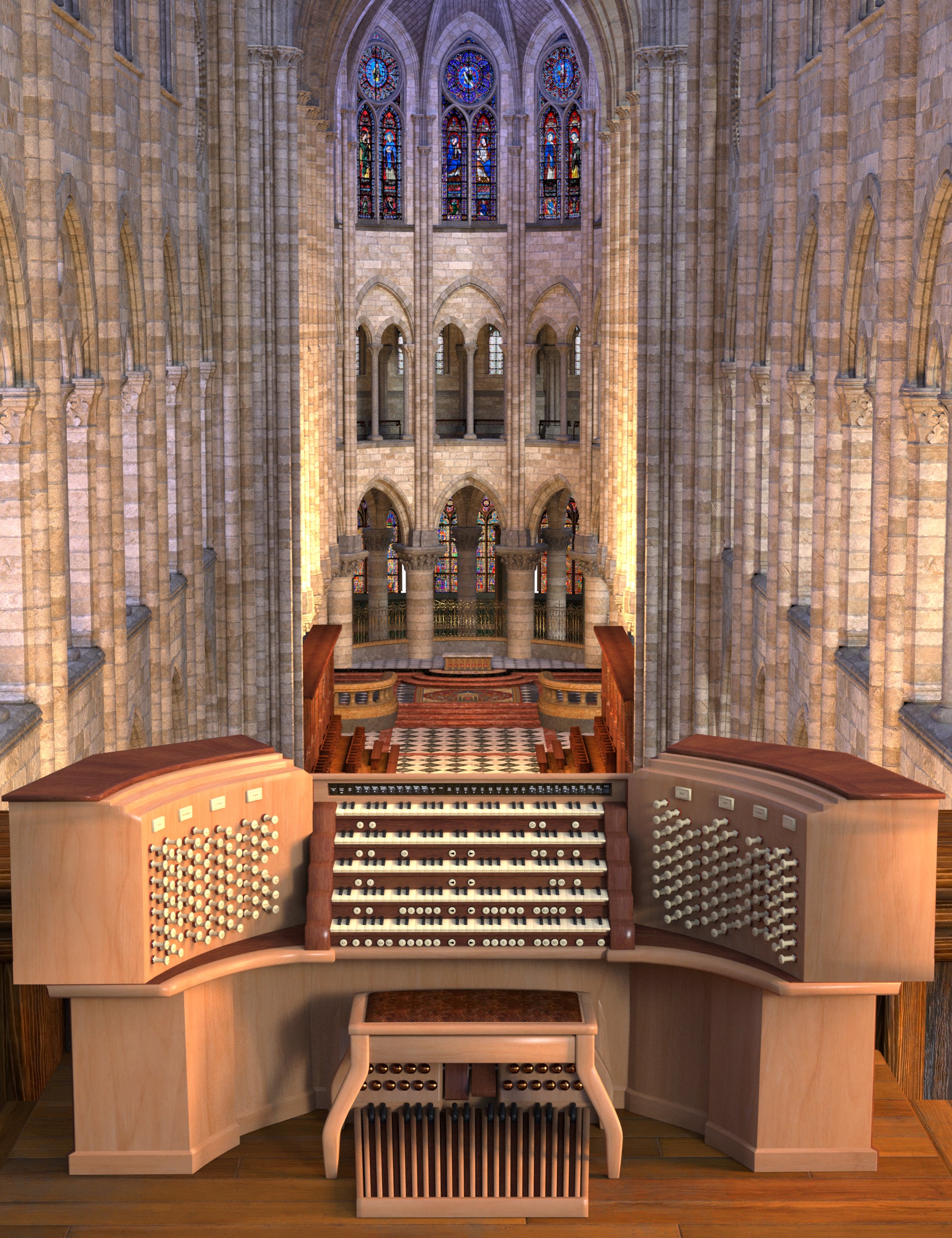 Grand Pipe Organ of Notre Dame | Daz 3D