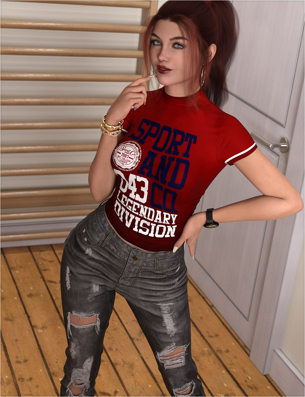 Expand Textures for dForce SU Long Ripped Jeans | Daz 3D