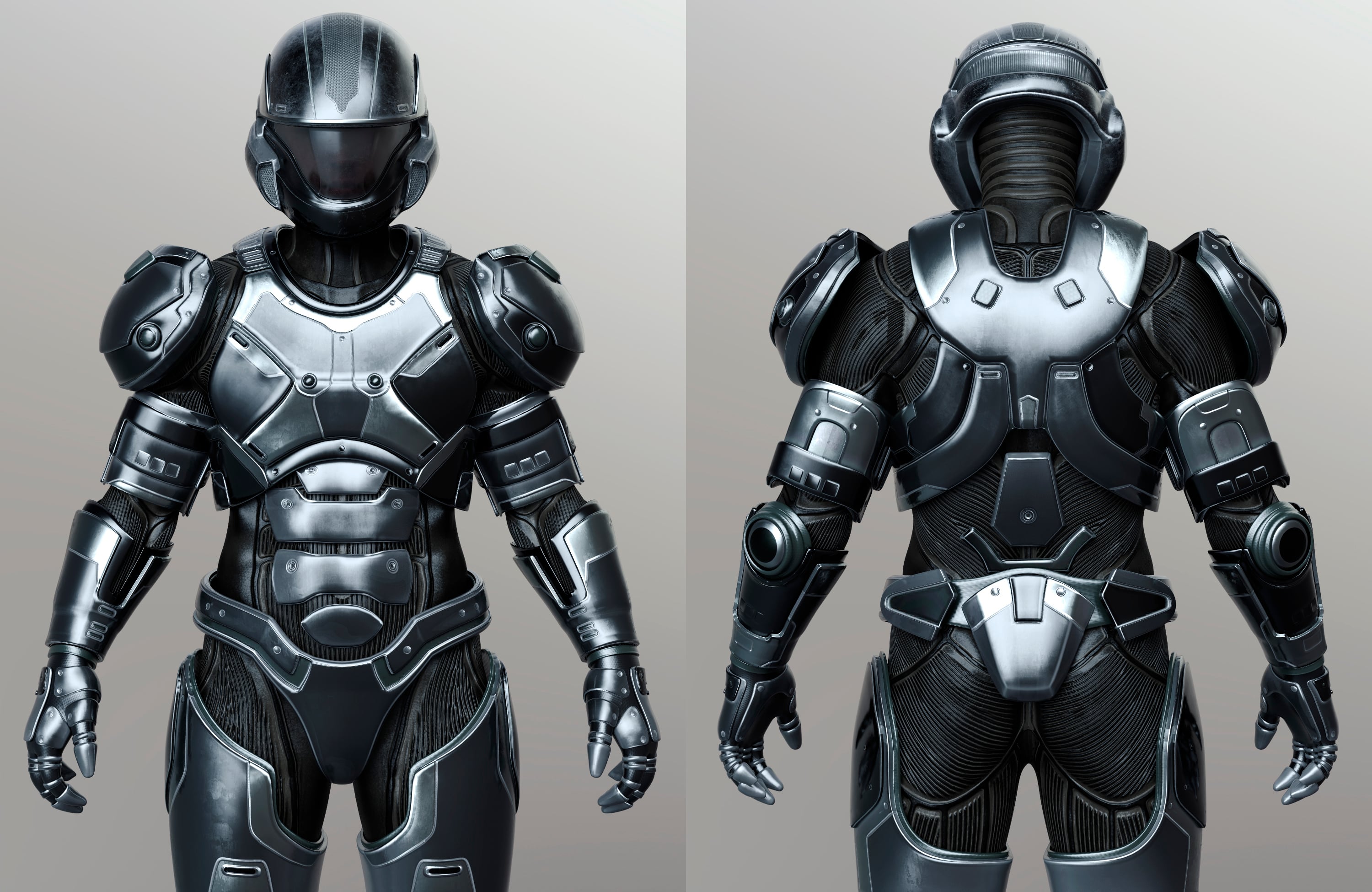 High Tech Cyborg Style Outfit for Genesis 9 | Daz 3D