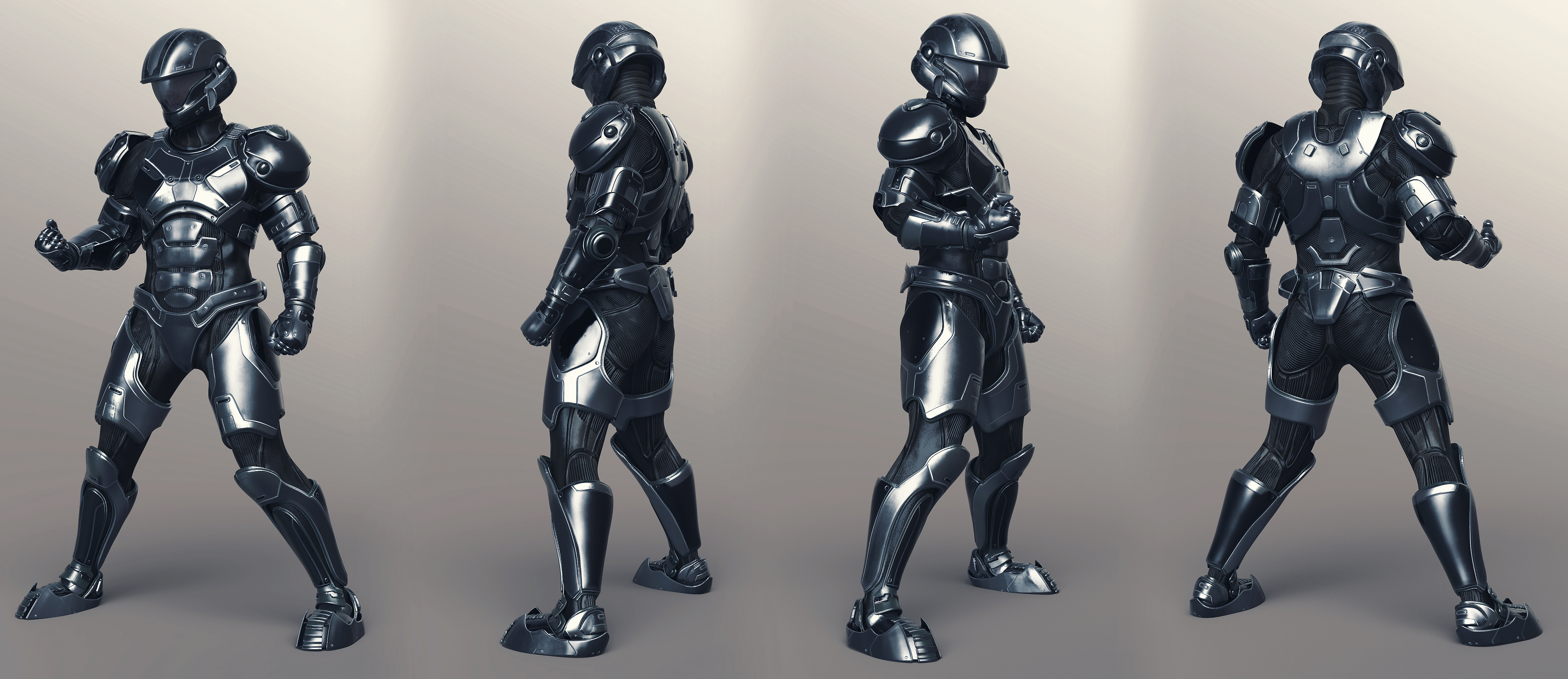 High Tech Cyborg Style Outfit for Genesis 9 | Daz 3D