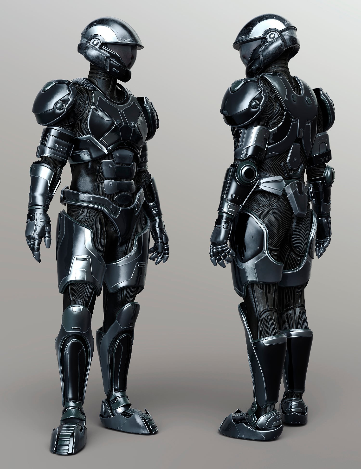 High Tech Cyborg Style Outfit for Genesis 9 | Daz 3D