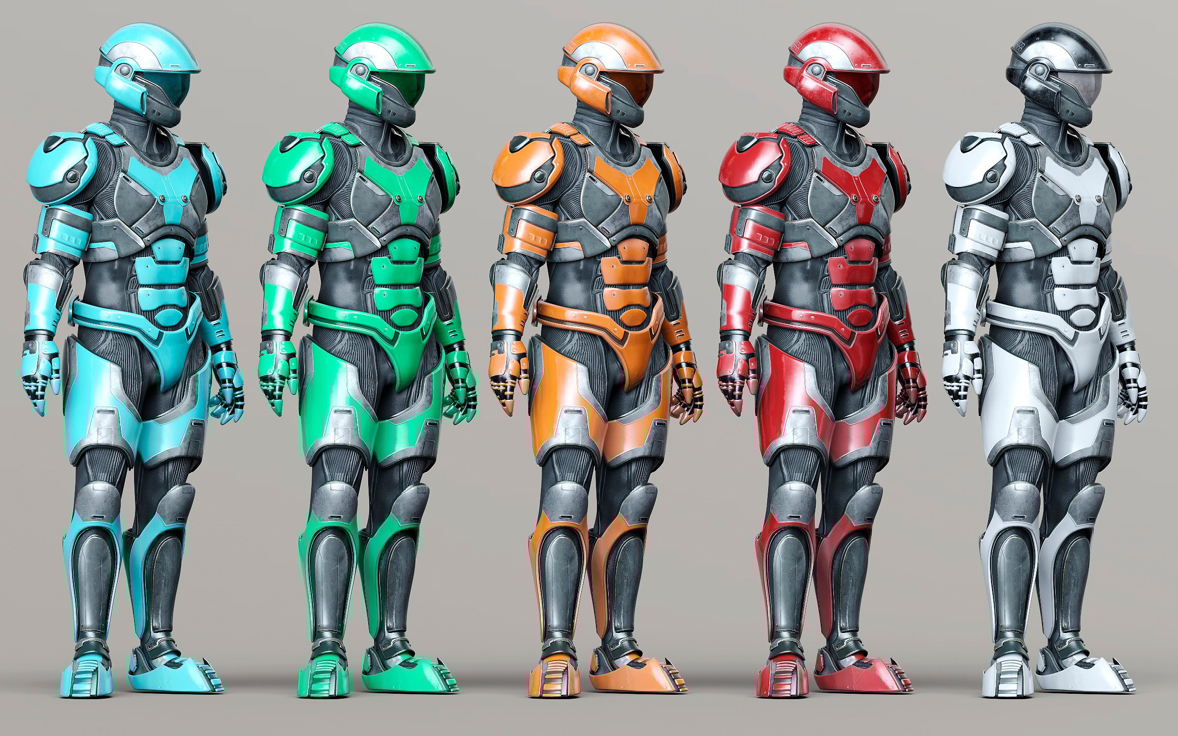 High Tech Cyborg Style Outfit for Genesis 9 Texture Add-On | Daz 3D