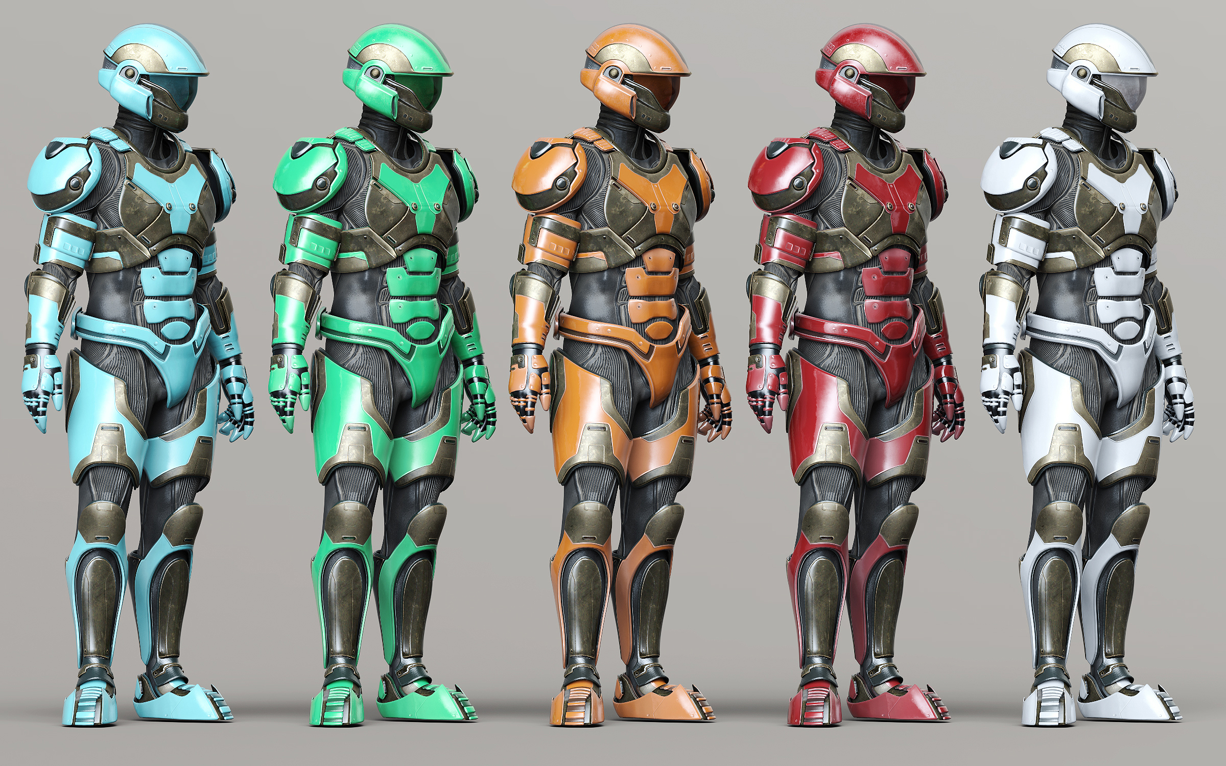 High Tech Cyborg Style Outfit for Genesis 9 Texture Add-On | Daz 3D