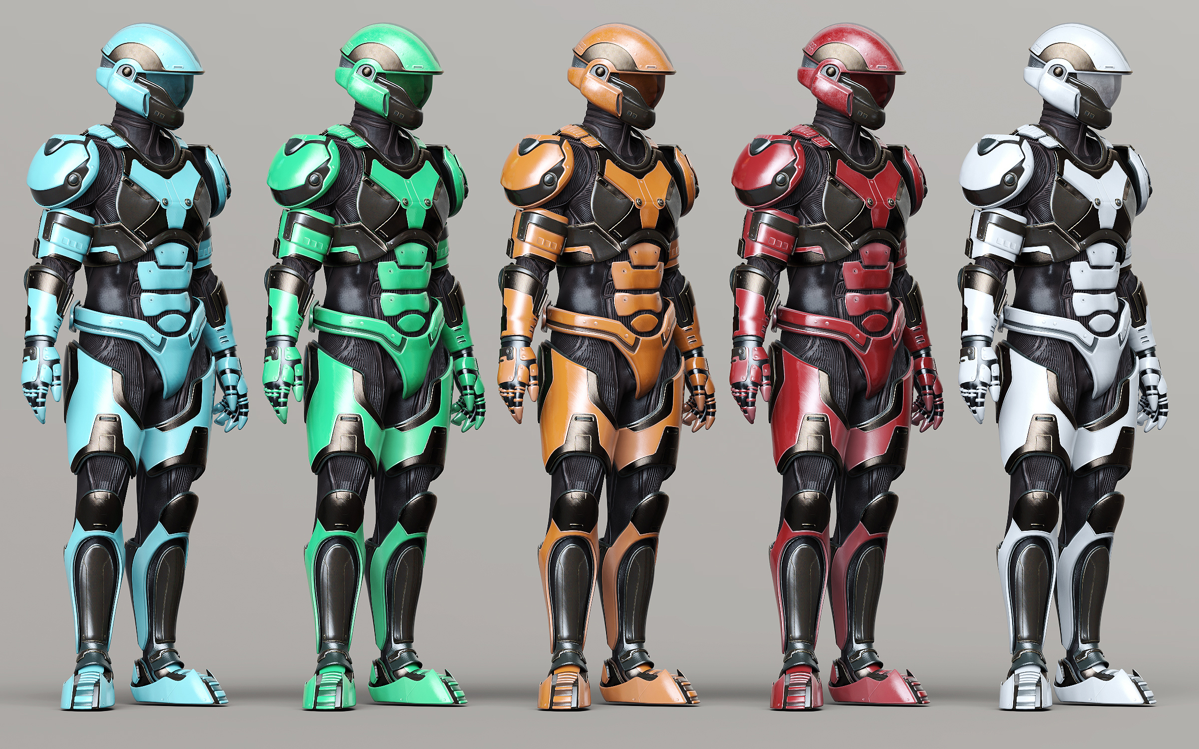 High Tech Cyborg Style Outfit for Genesis 9 Texture Add-On | Daz 3D