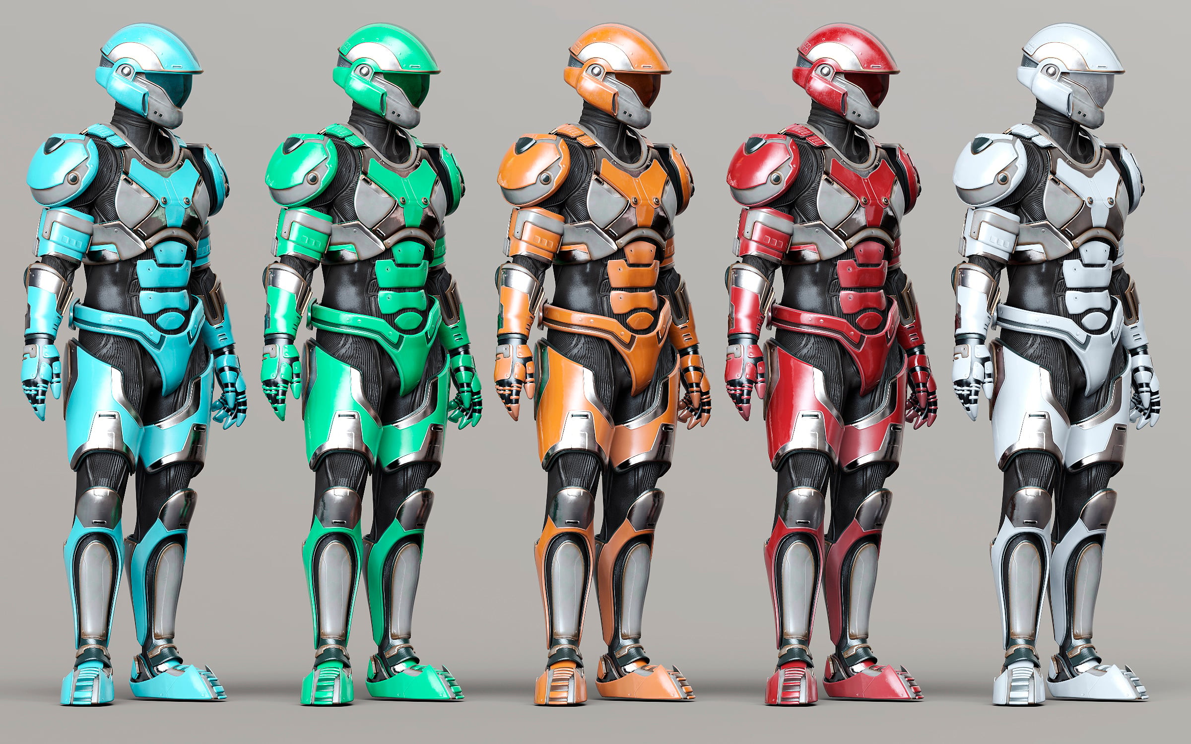 High Tech Cyborg Style Outfit for Genesis 9 Texture Add-On | Daz 3D