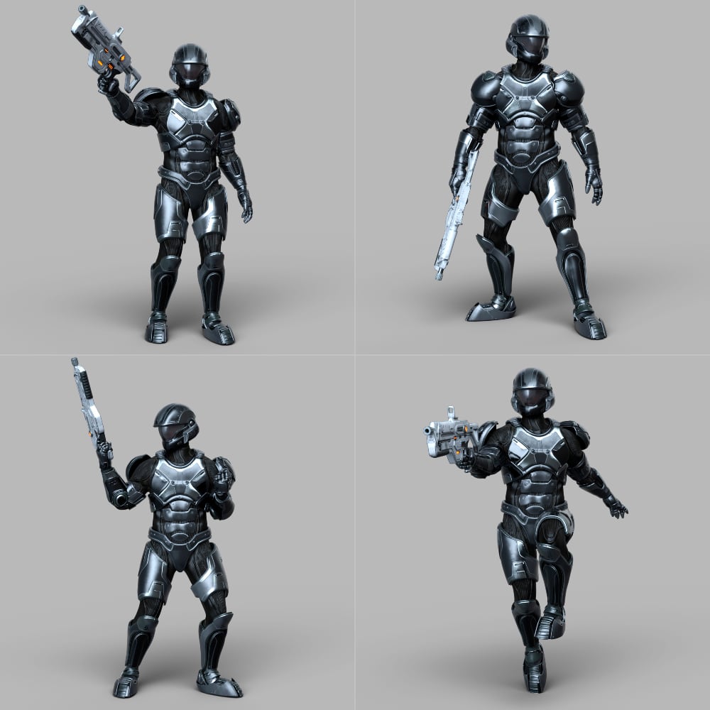 Space Warrior Pose for Genesis 9 | Daz 3D