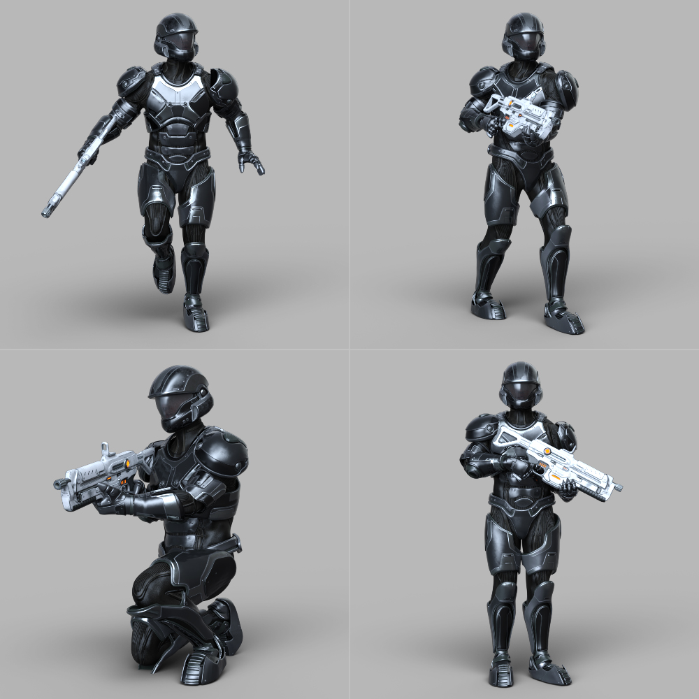 Space Warrior Pose for Genesis 9 | Daz 3D