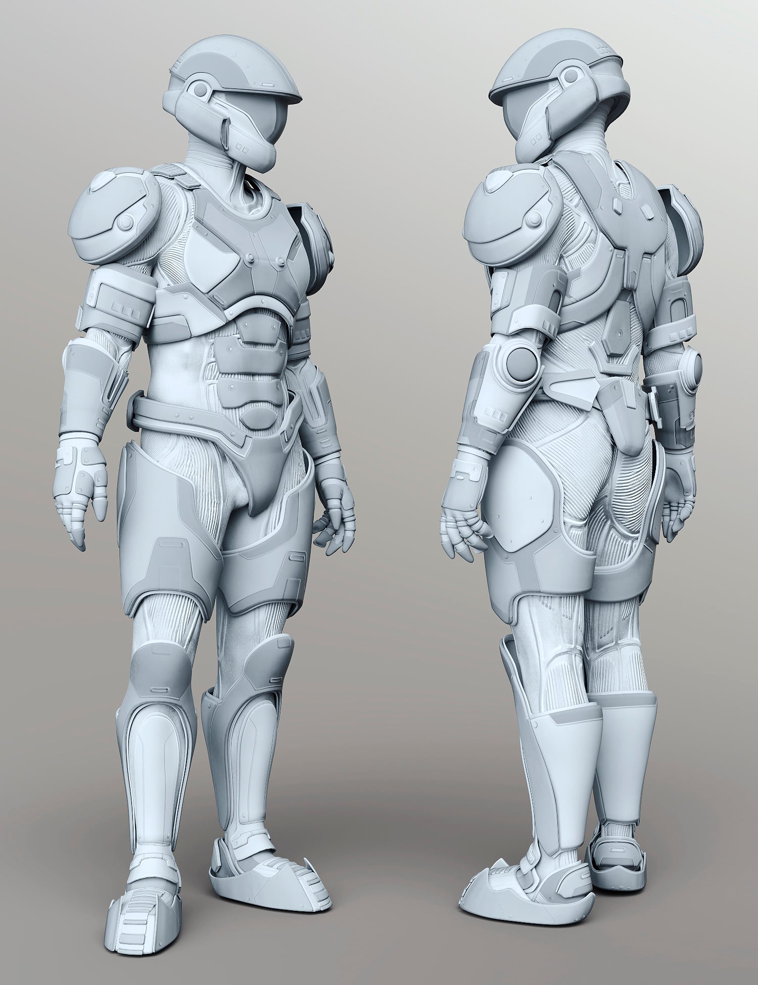 High Tech Cyborg Style Outfit Bundle for Genesis 9 | Daz 3D