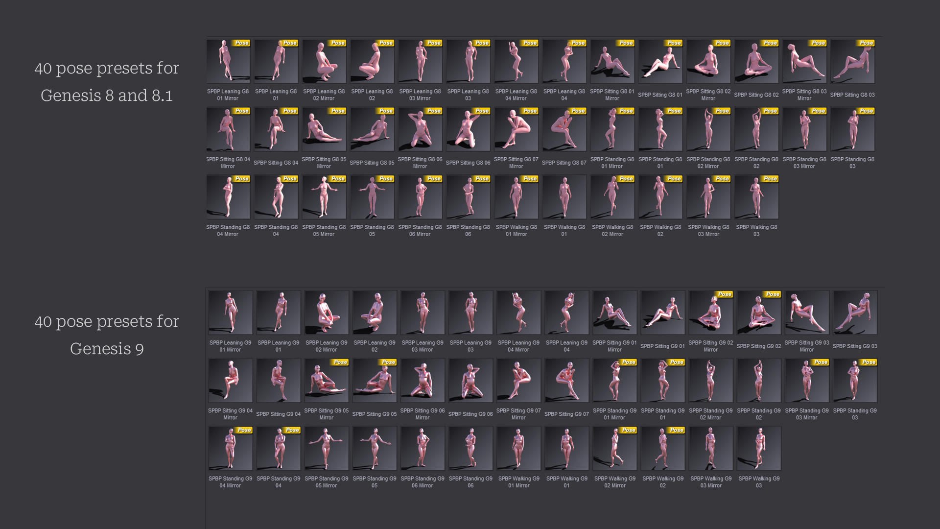 Simple Photoshoot Backdrop Poses | Daz 3D