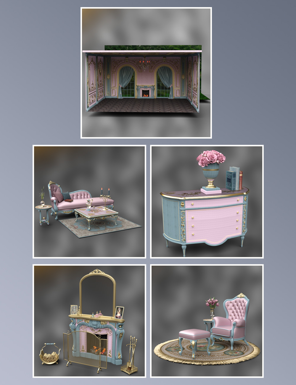Rococo Room | Daz 3D