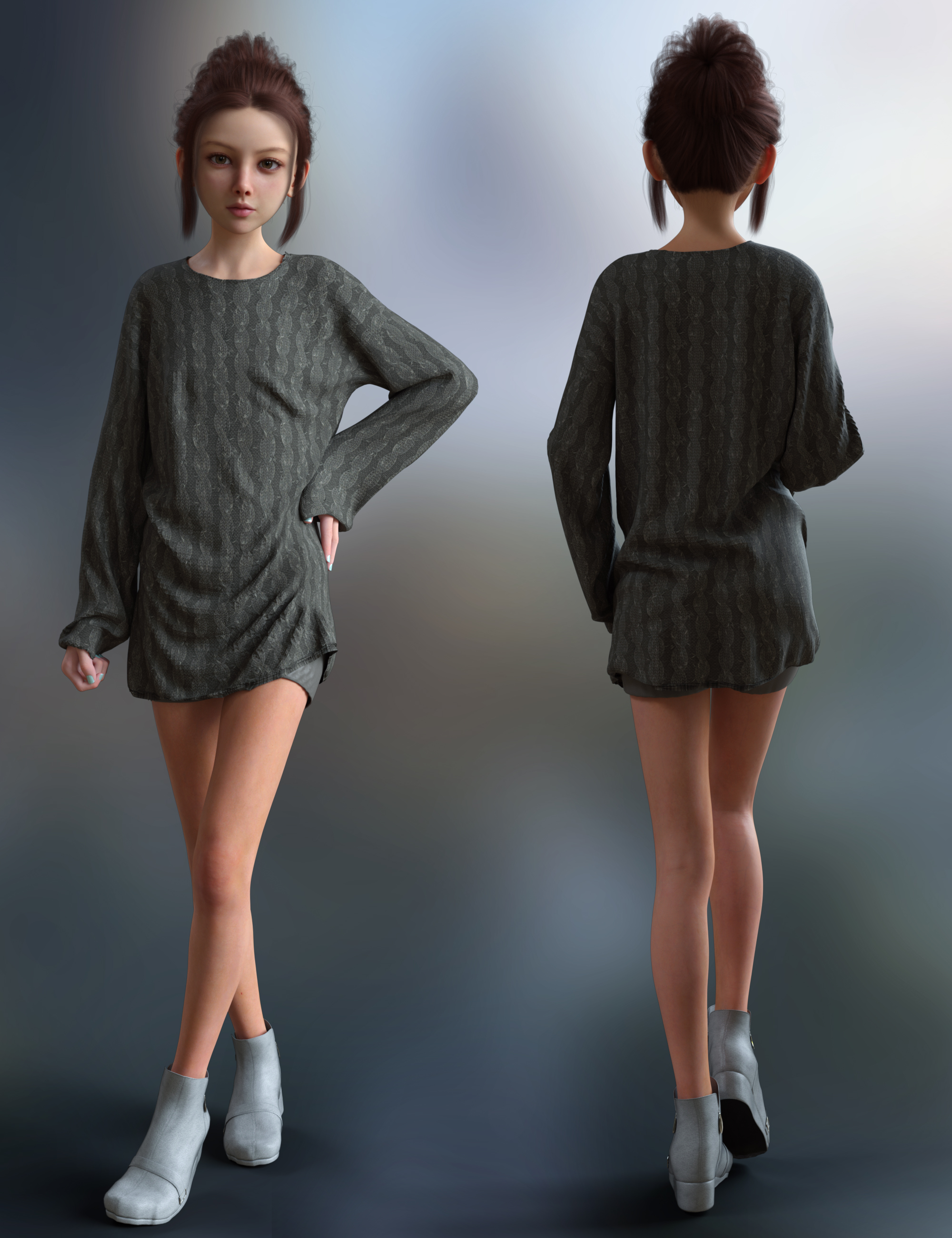 Vo Air, And Young, Female HD for Genesis 9 Bundle | Daz 3D