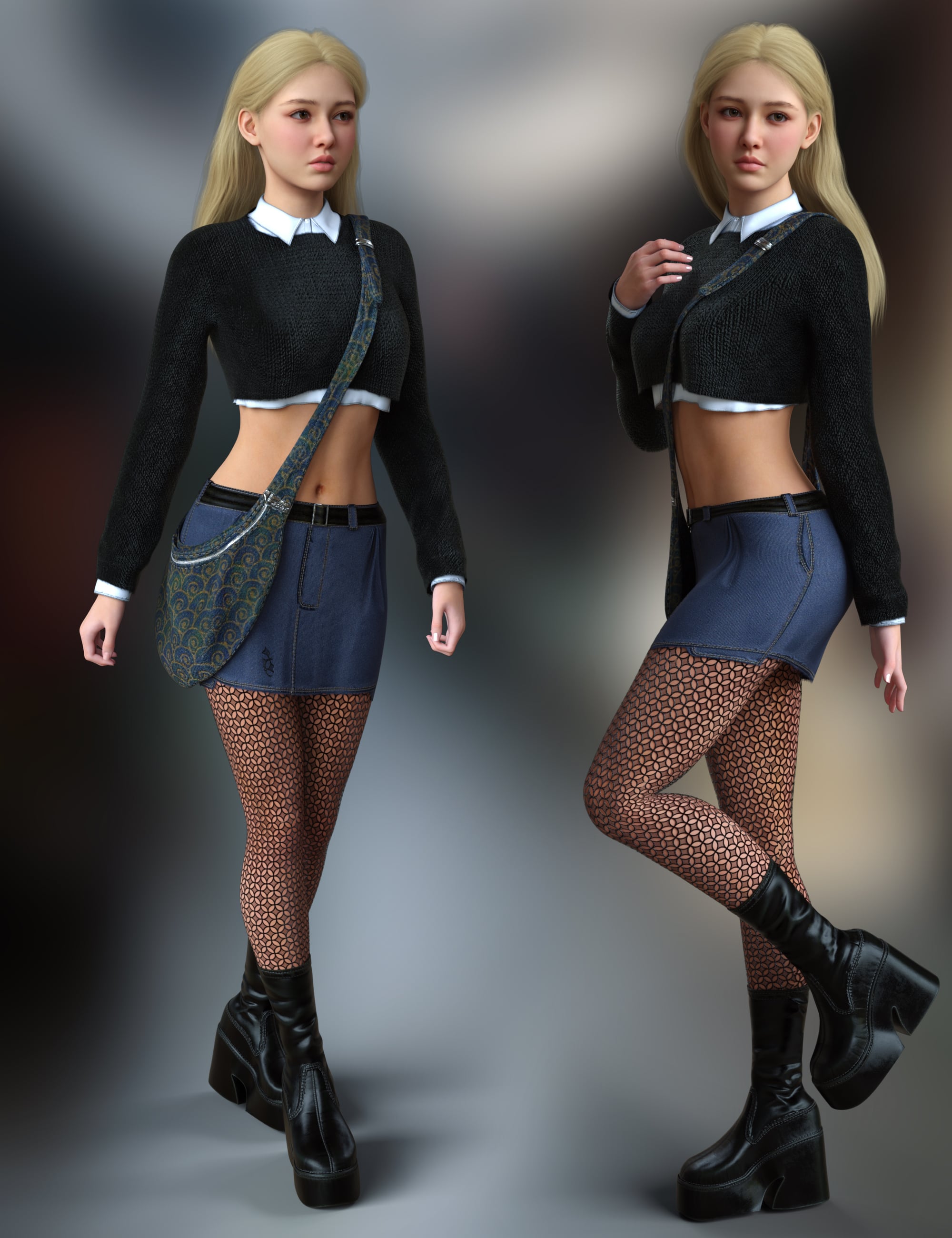 Vo Ava, And Young, Female HD for Genesis 9 Bundle | Daz 3D