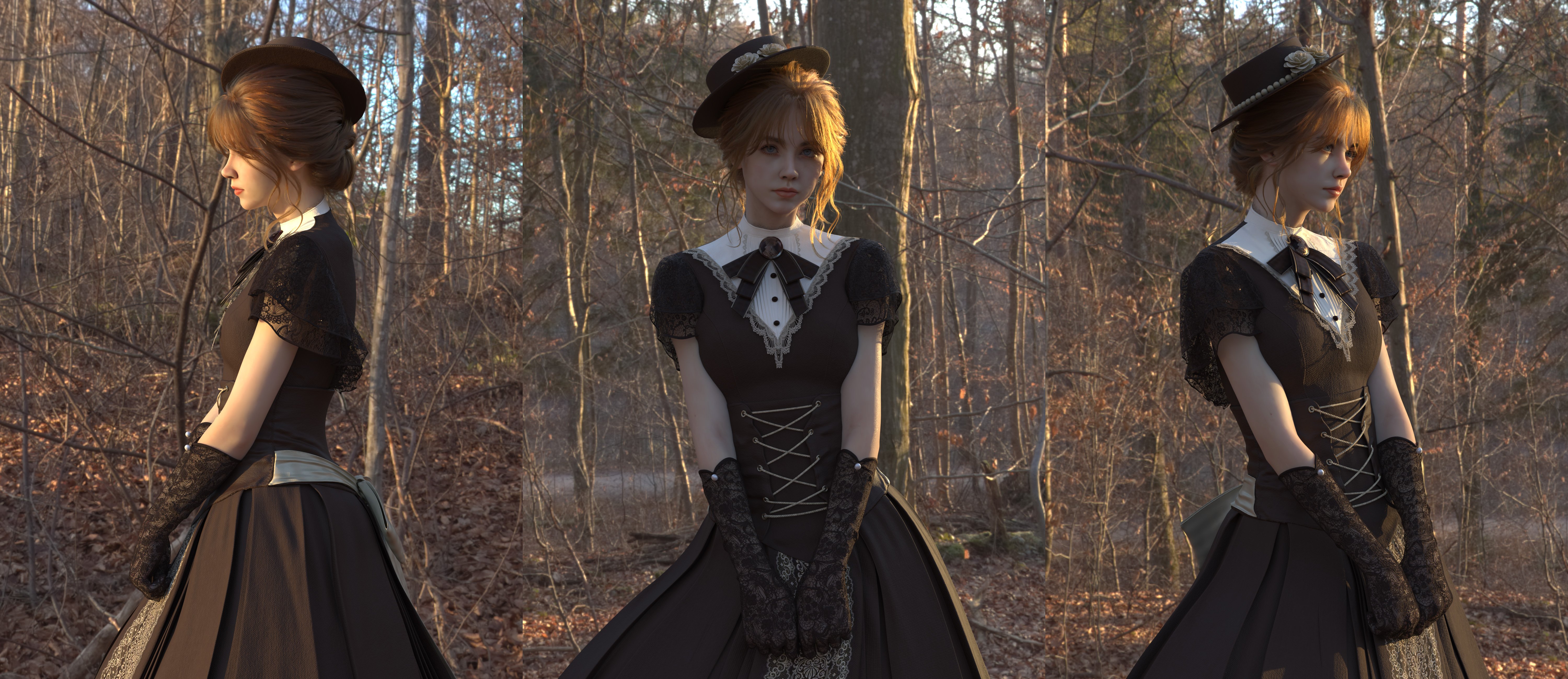 dForce Princess Petra's Gothic Dress for Genesis 9 | Daz 3D