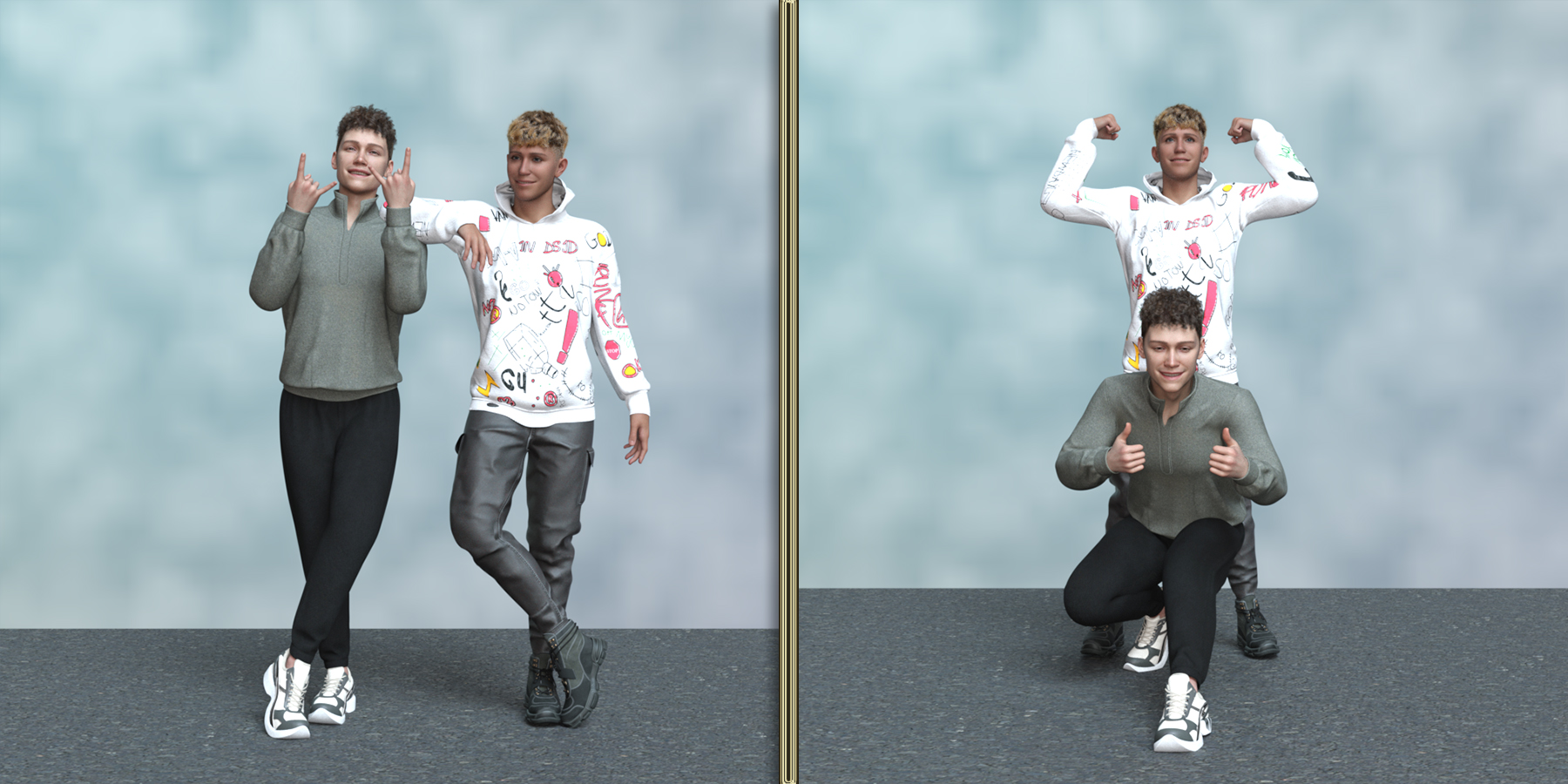 Best Bud Poses for Genesis 9 Base | Daz 3D