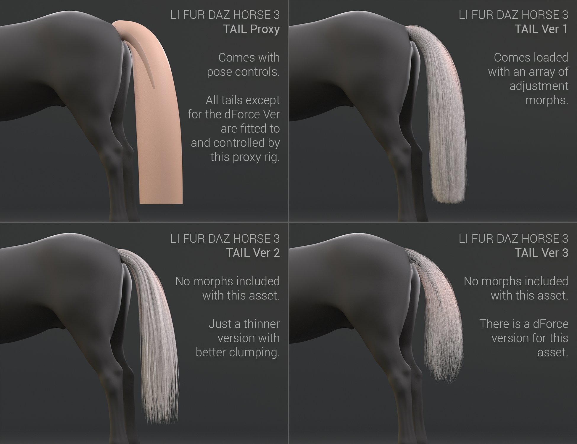 LI FUR for DAZ Horse 3 | Daz 3D