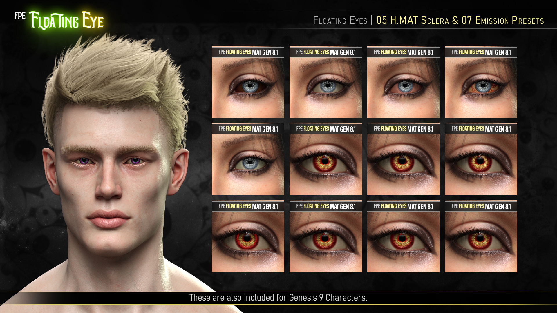 FPE Floating Eye for Genesis 9 and 8.1 | Daz 3D