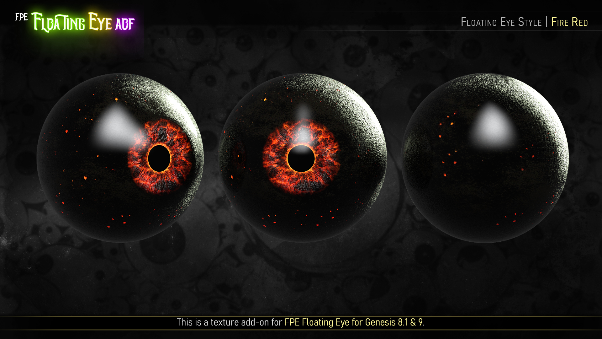 FPE Floating Eye Add-On Fantasy for Genesis 9 and 8.1 | Daz 3D