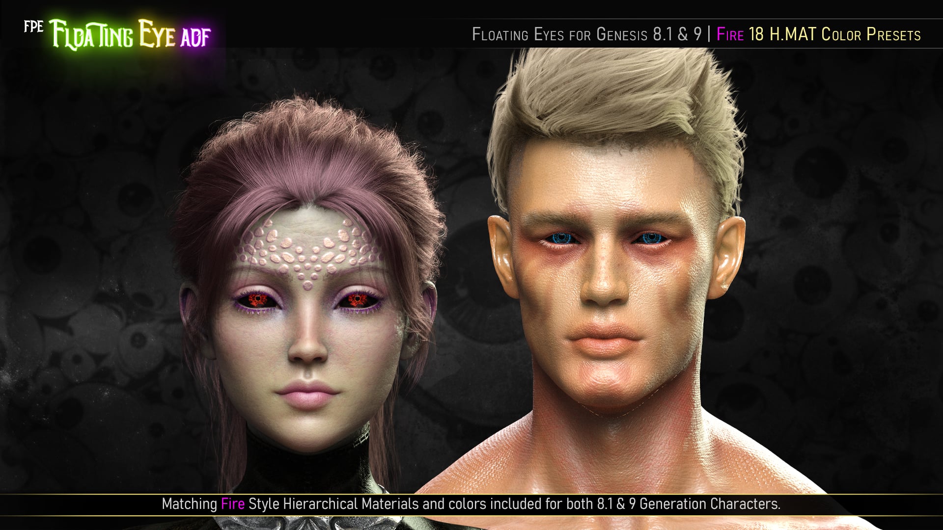 FPE Floating Eye Add-On Fantasy for Genesis 9 and 8.1 | Daz 3D