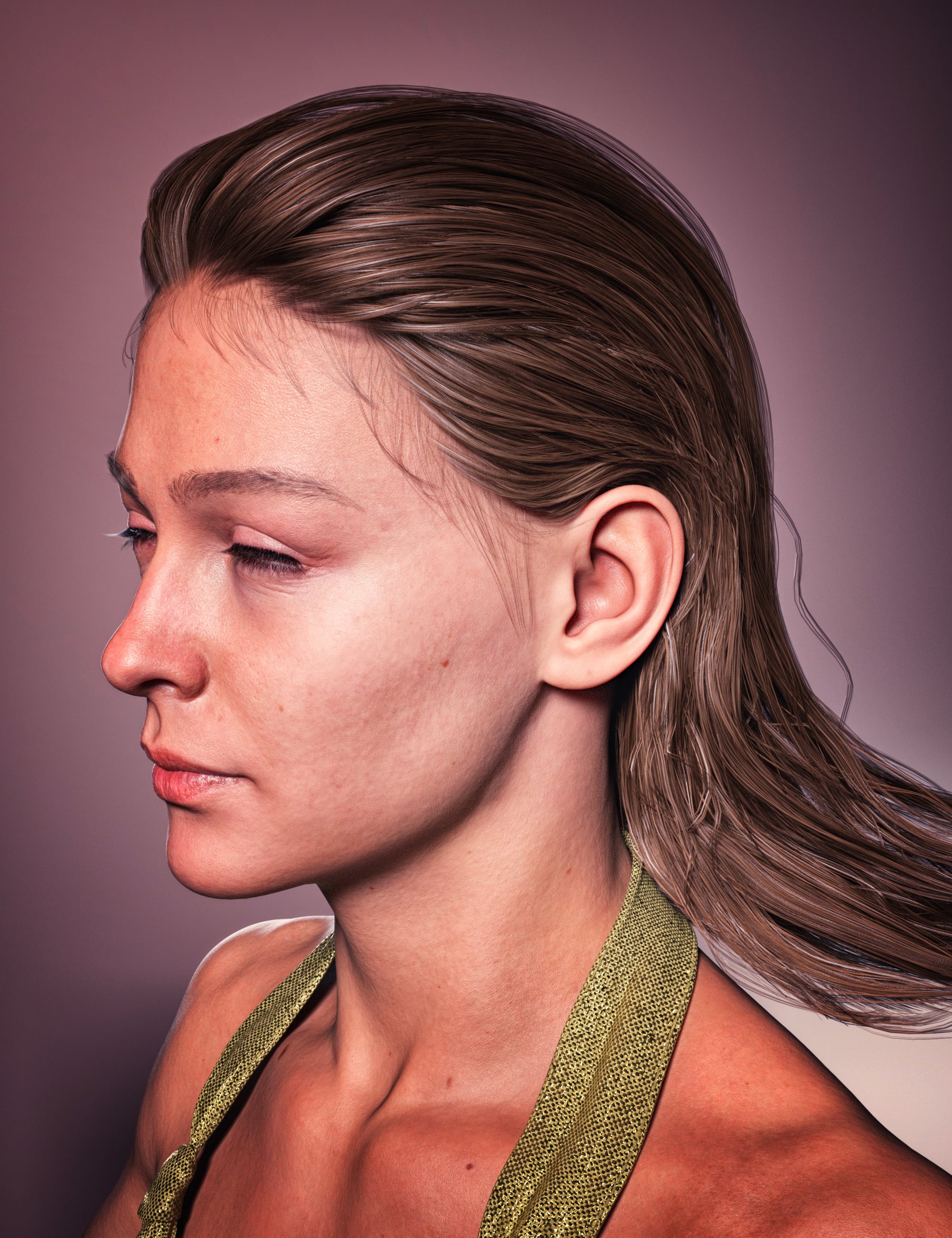 FE Neutral Cool Semi-Dry Hair and Wet Hair for Genesis 9 | Daz 3D