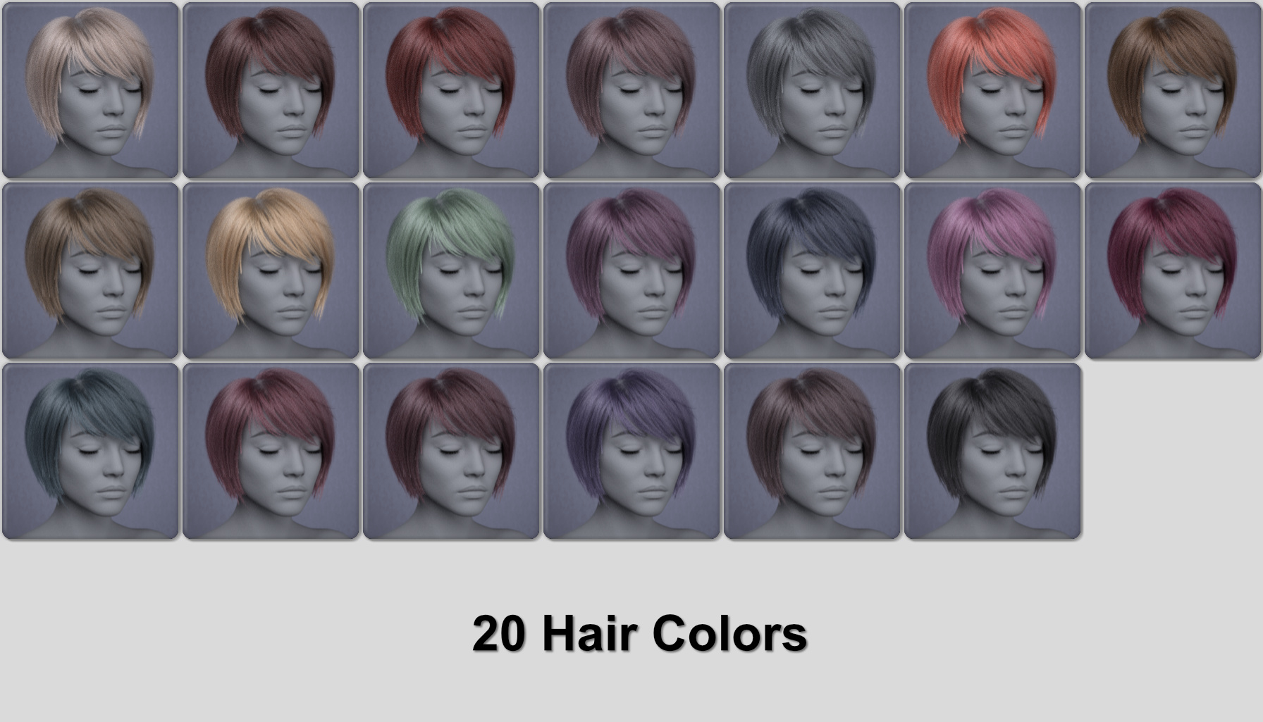 dForce AK Sonsy Hair for Genesis 9 | Daz 3D