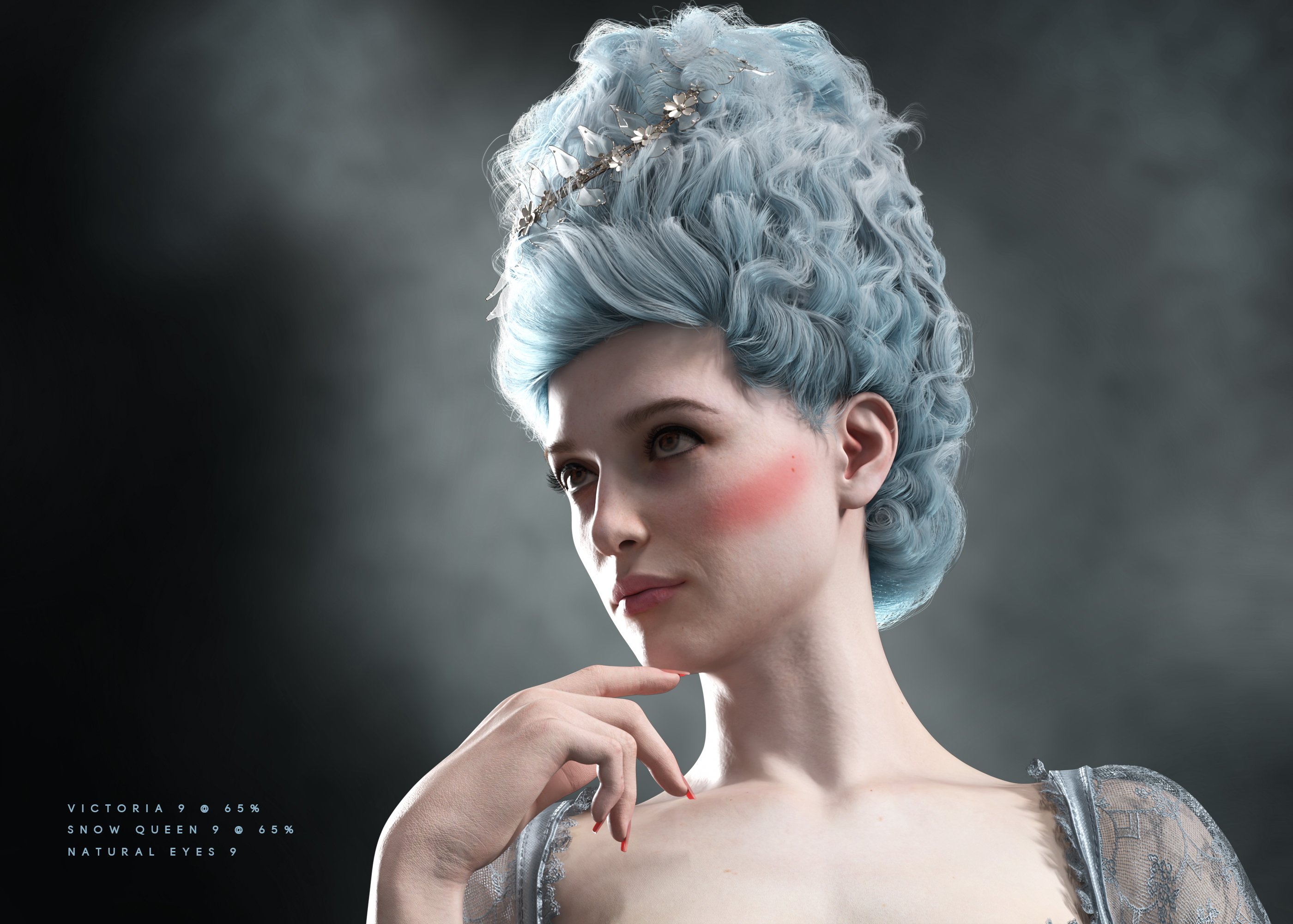 dForce Cupcake Hair For Genesis 9 | Daz 3D