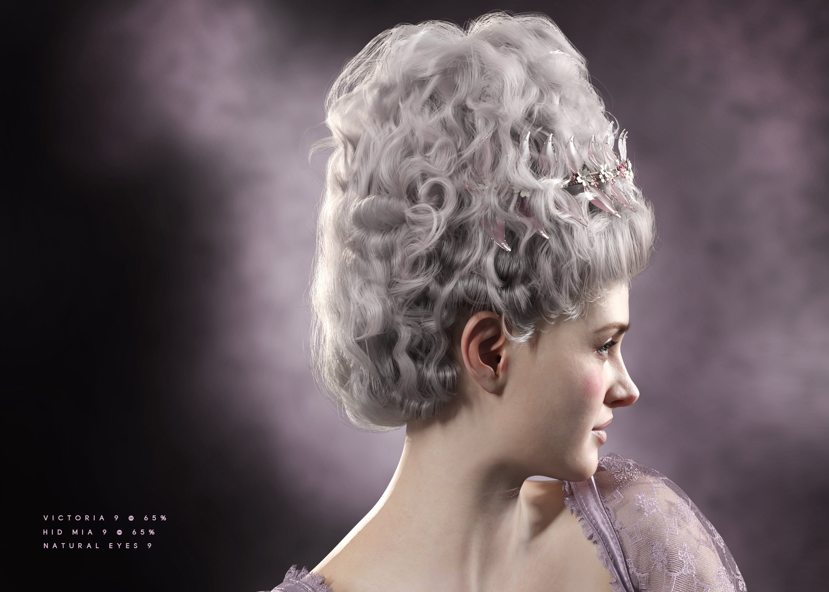 dForce Cupcake Hair For Genesis 9 | Daz 3D