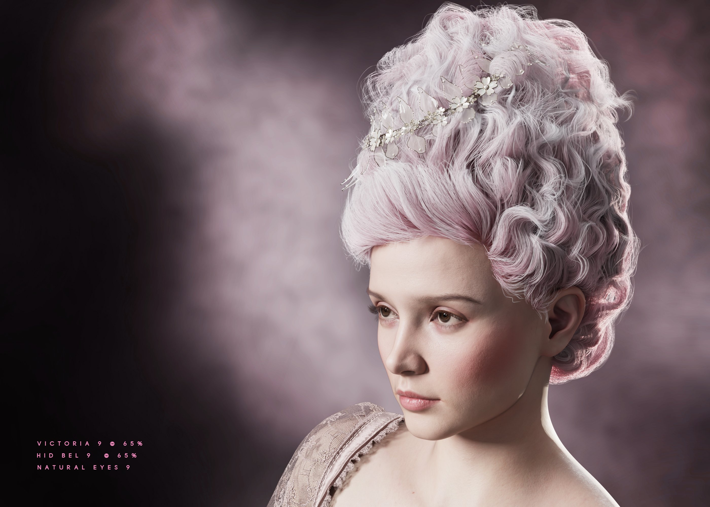 dForce Cupcake Hair For Genesis 9 | Daz 3D