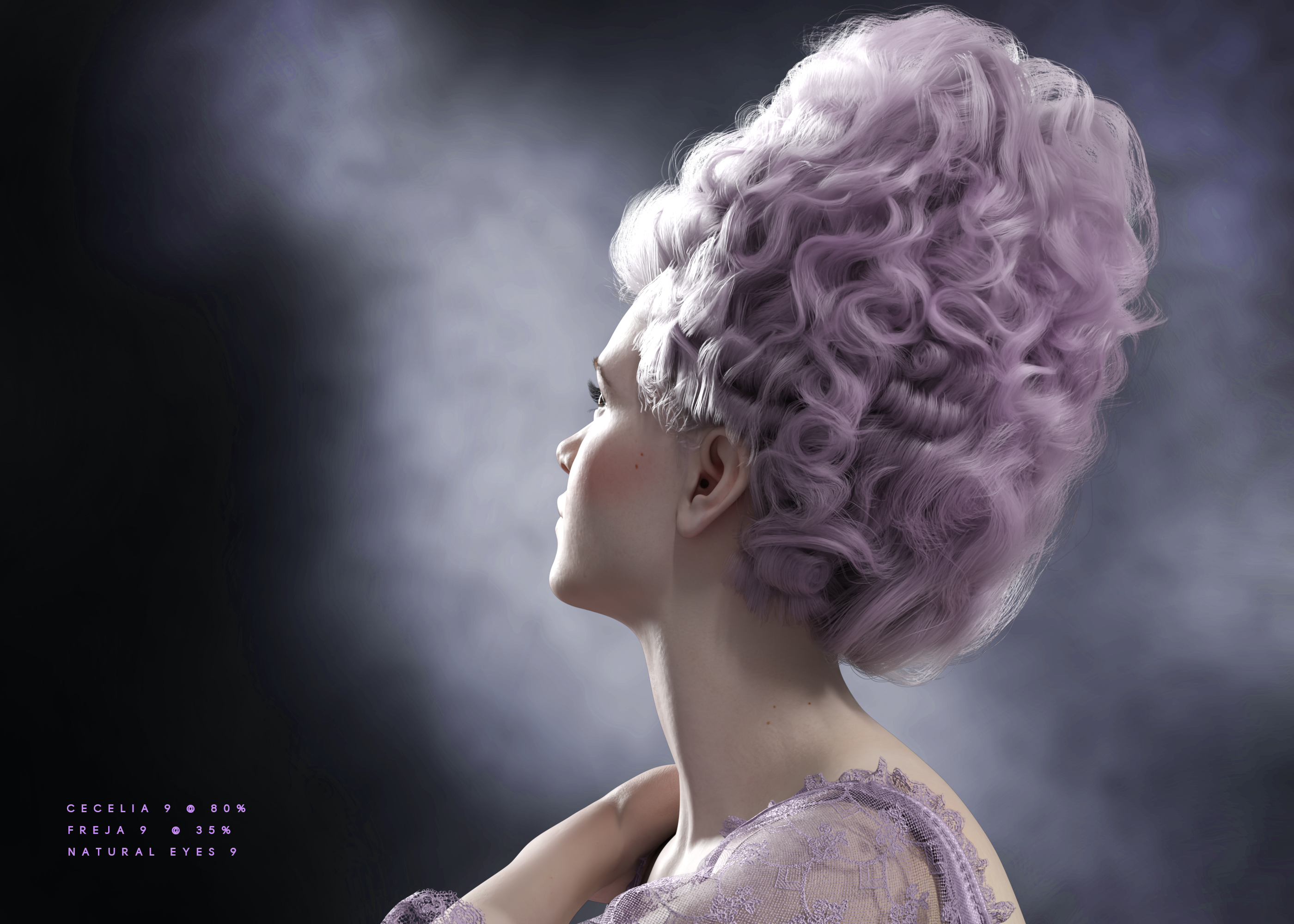 dForce Cupcake Hair For Genesis 9 | Daz 3D