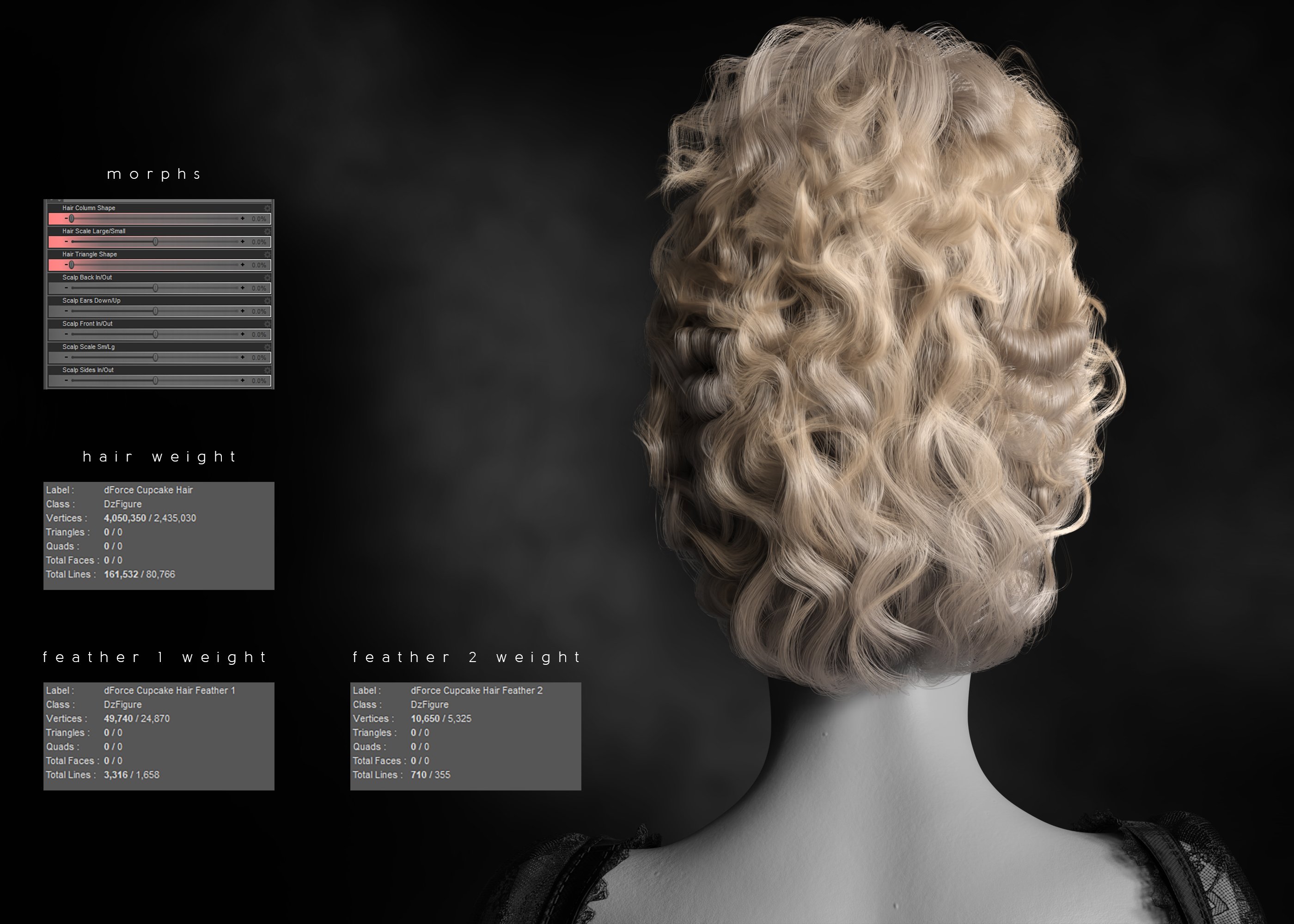 dForce Cupcake Hair For Genesis 9 | Daz 3D