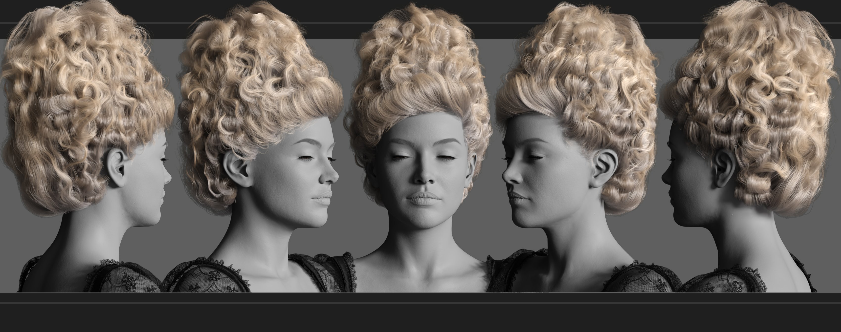 dForce Cupcake Hair For Genesis 9 | Daz 3D