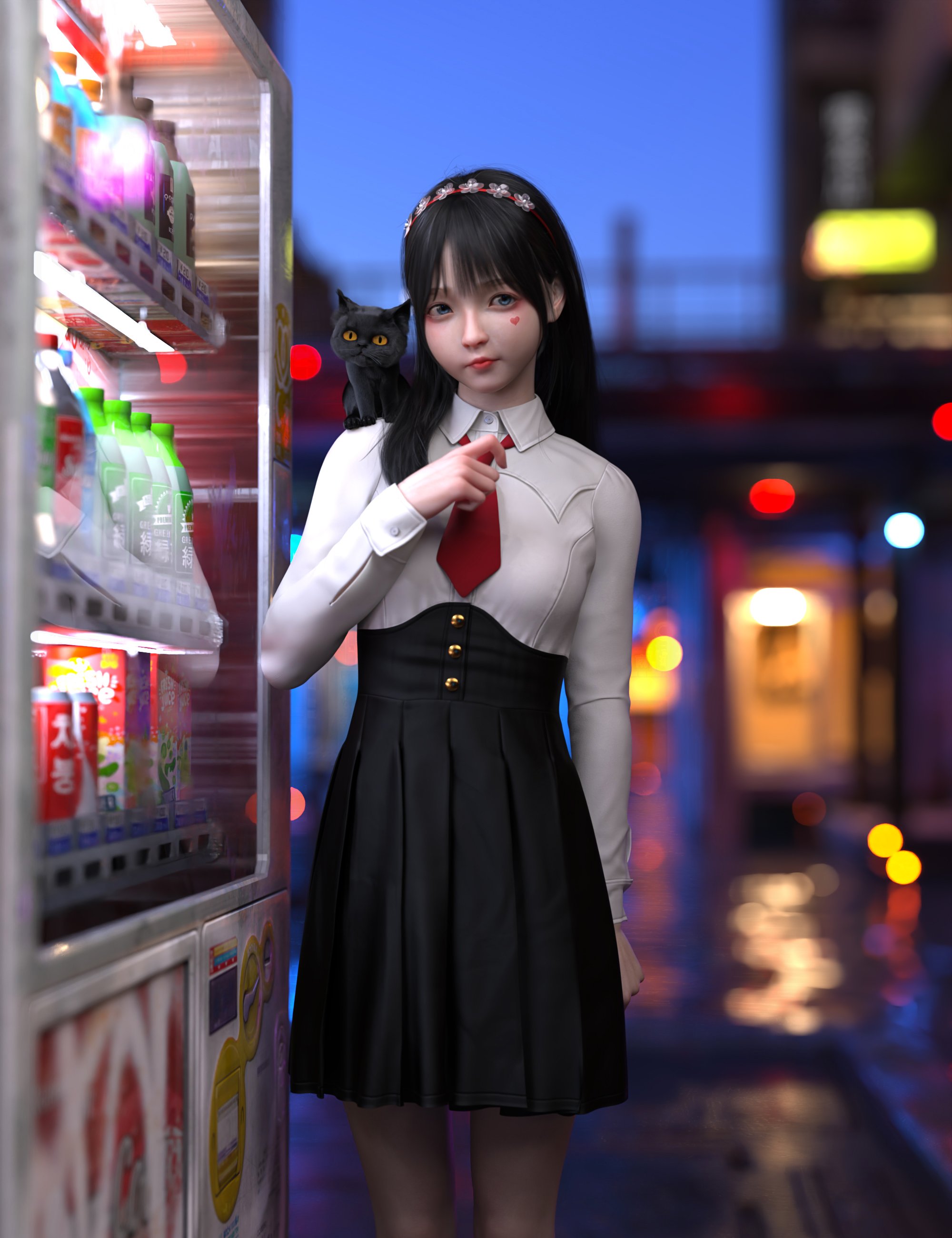 dForce SU School Style Clothing for Genesis 9, 8.1, and 8 Female | Daz 3D