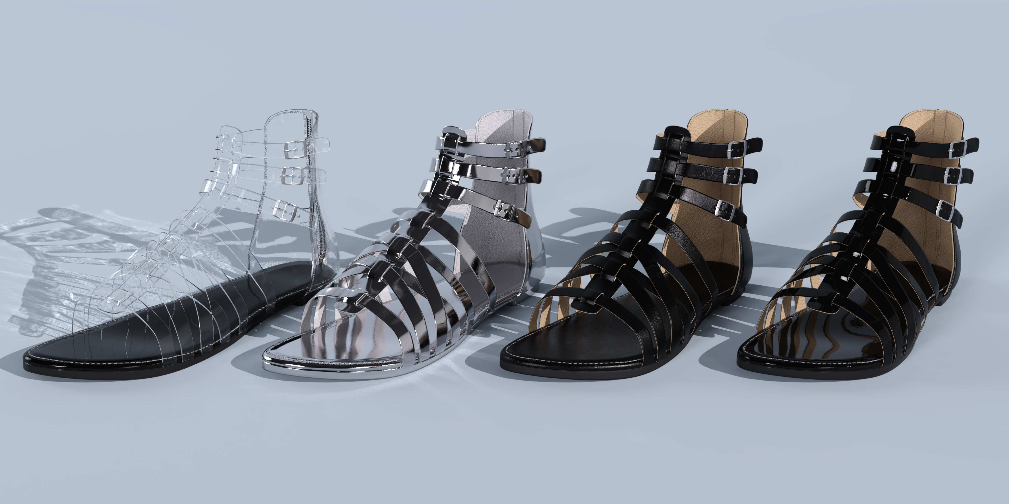 CW Hazel Gladiator Sandals For Genesis 9 and 8 Female | Daz 3D