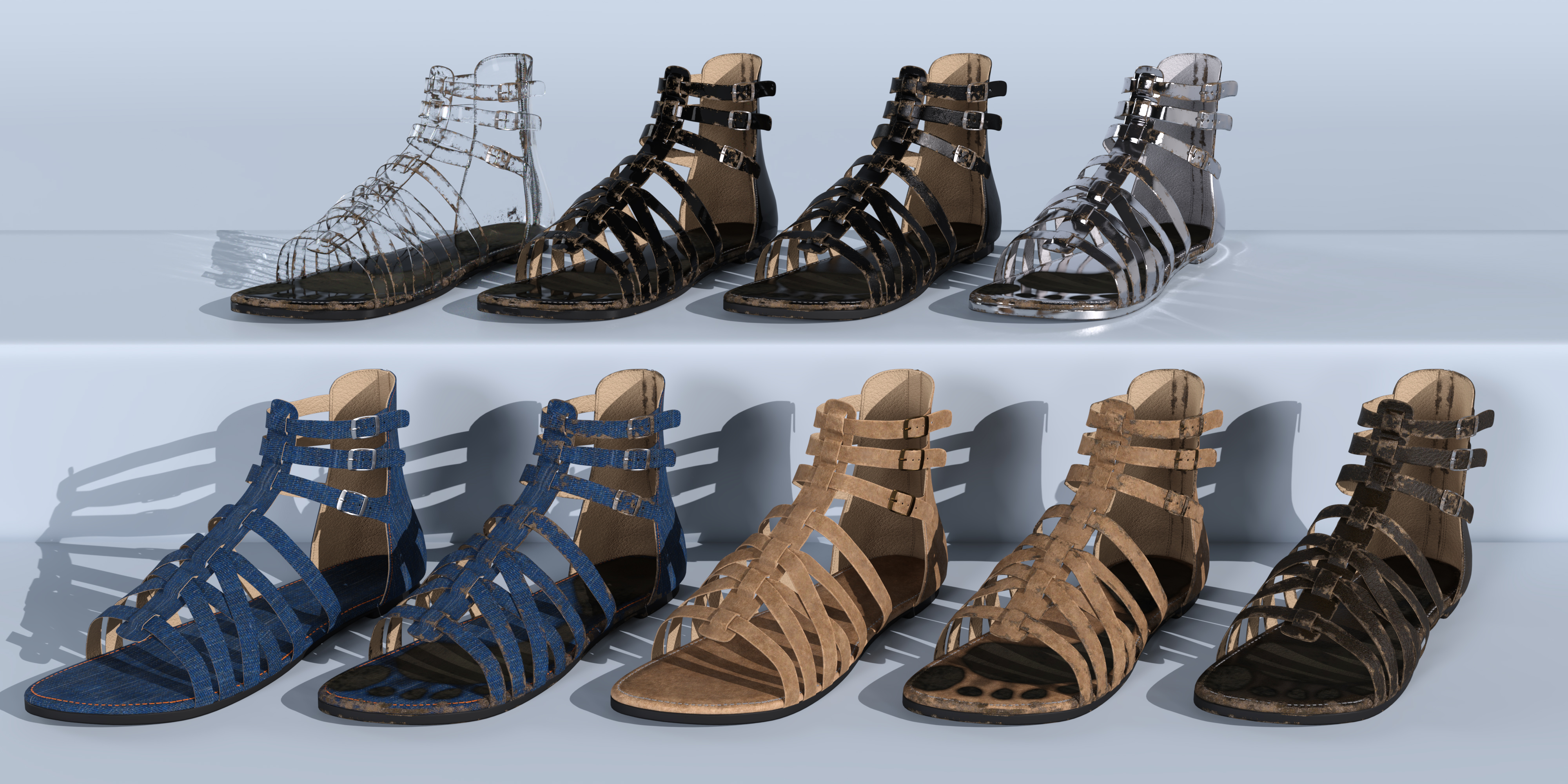Textras For CW Hazel Gladiator Sandals | Daz 3D